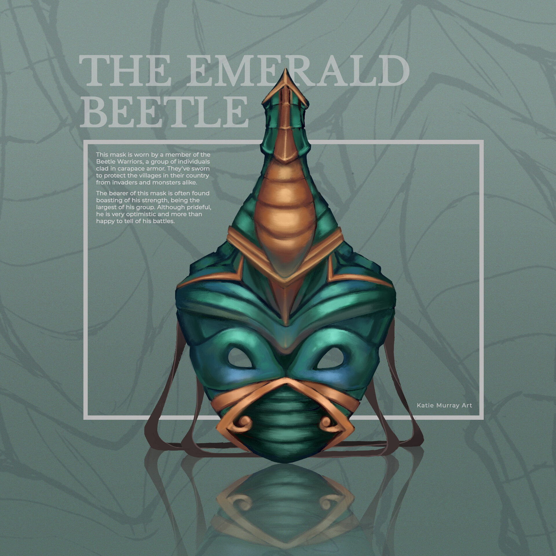 KatieCloverArt - The Emerald Beetle Mask