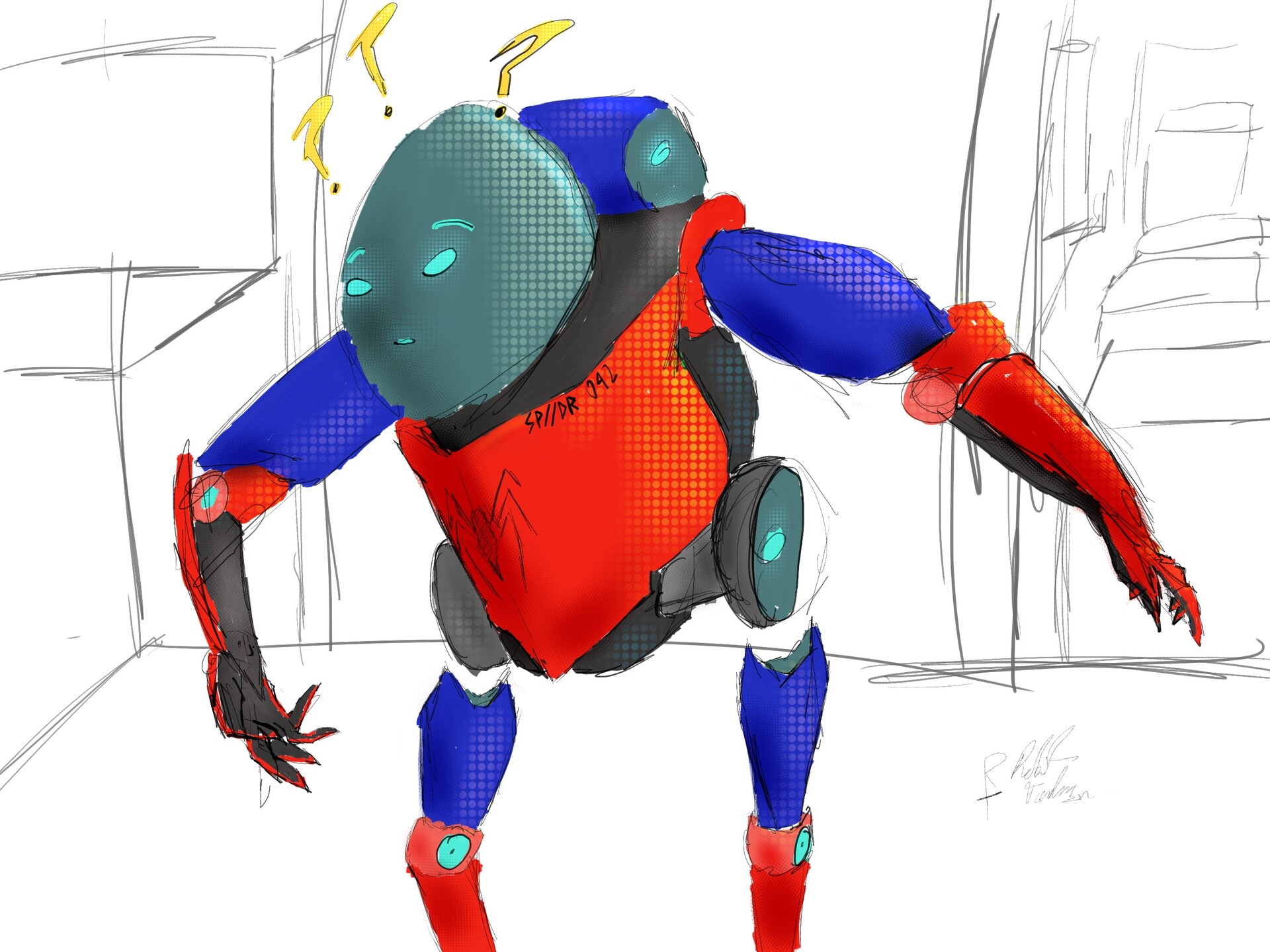 ArtStation - Sp//dr concept from spiderverse in my style