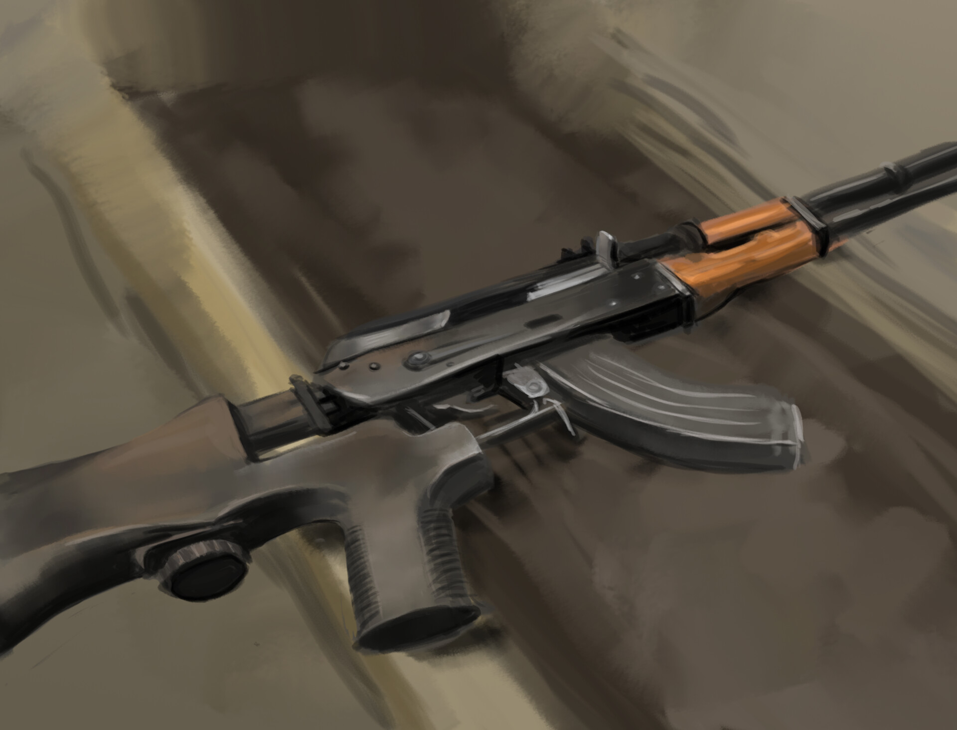 ArtStation - Machine Gun study