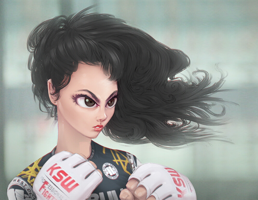 ArtStation - Sketch of Ariane Lipski, MMA fighter