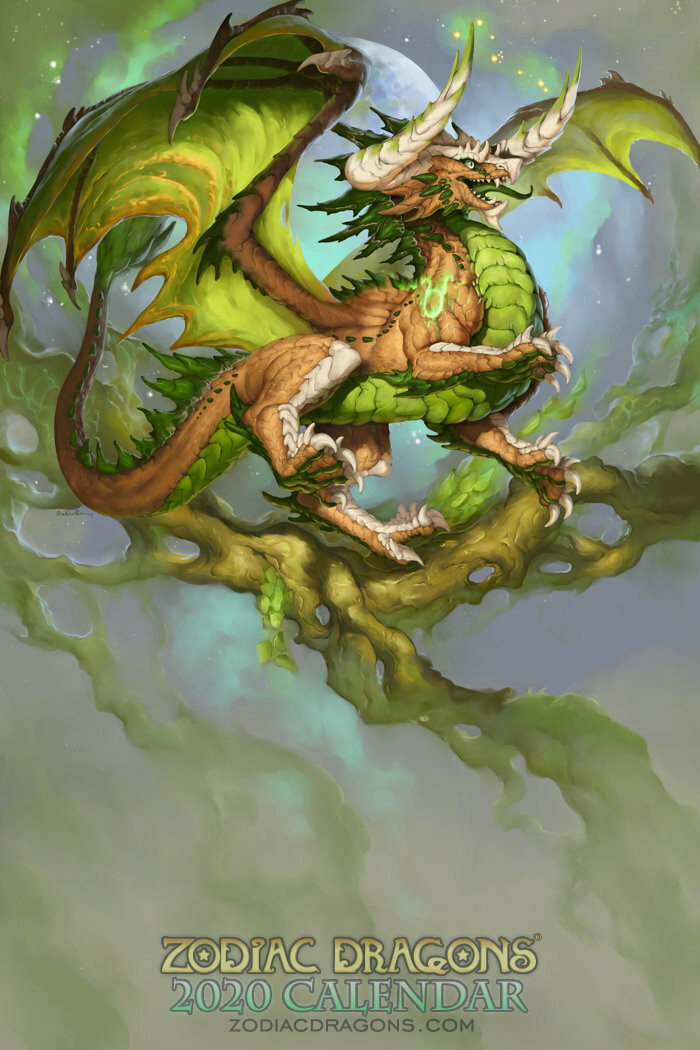 ArtStation - 2020 Zodiac Dragons Calendar Taurus