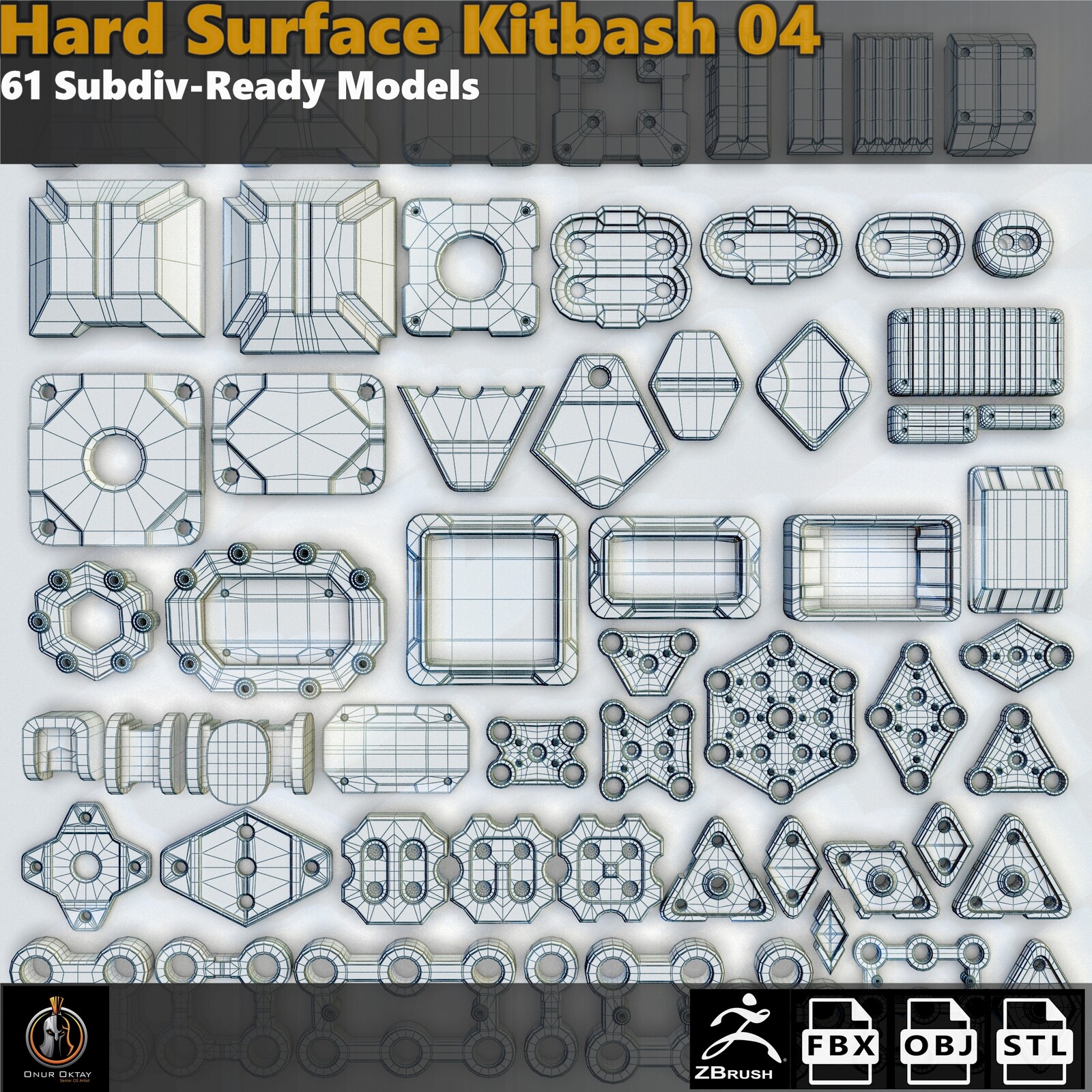 Onur Oktay - Hard Surface Kitbash 04 - Subdiv-Ready