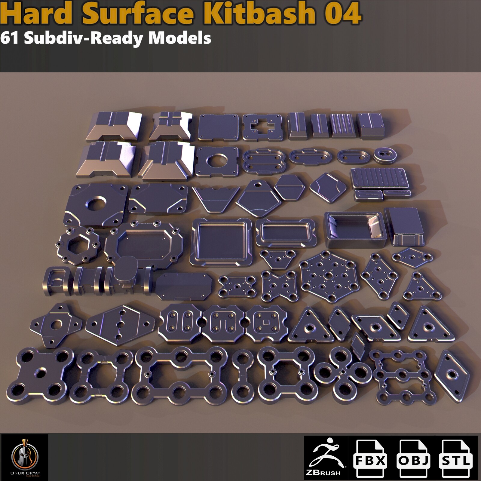 Onur Oktay - Hard Surface Kitbash 04 - Subdiv-Ready