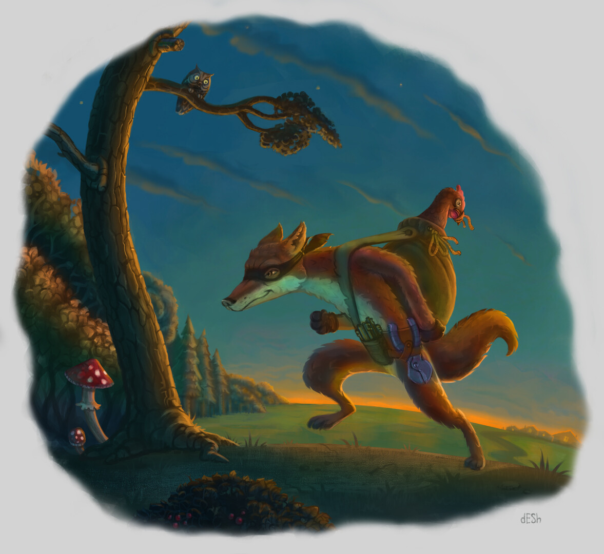 ArtStation - Fox - chicken thief