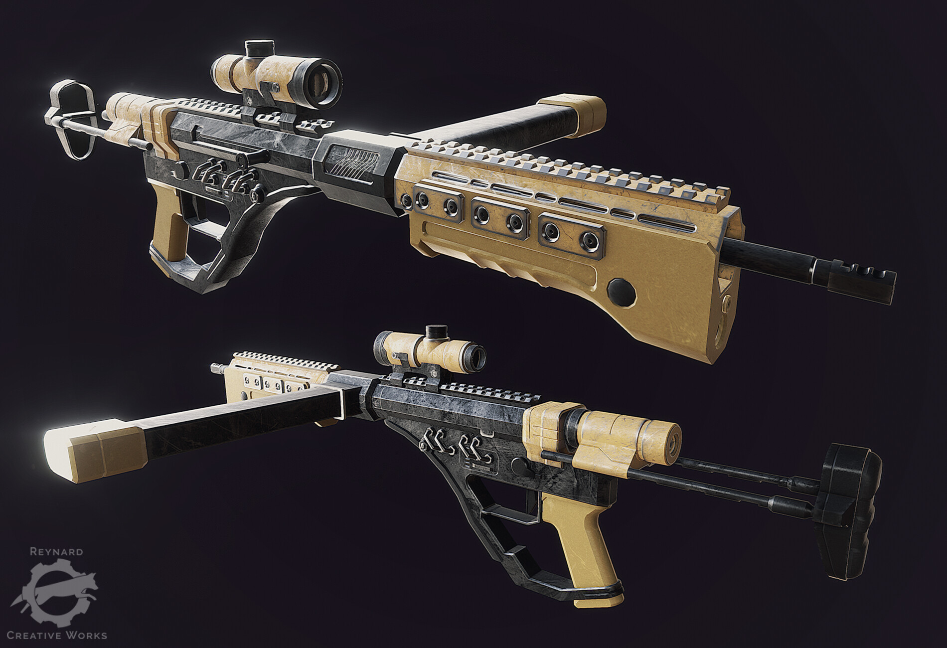 ArtStation - Scifi Submachinegun