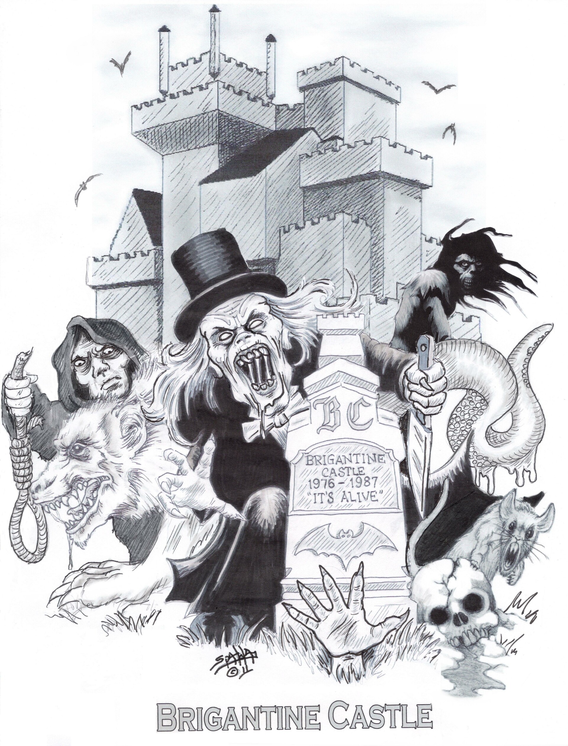 ArtStation - Brigantine Castle t-shirt design