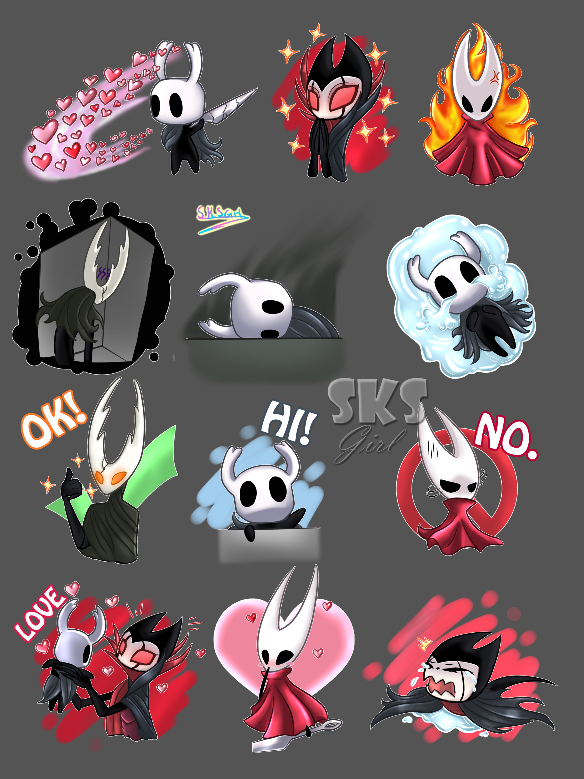 ArtStation - Hollow Knight - Stickers , Nicole Barcelos
