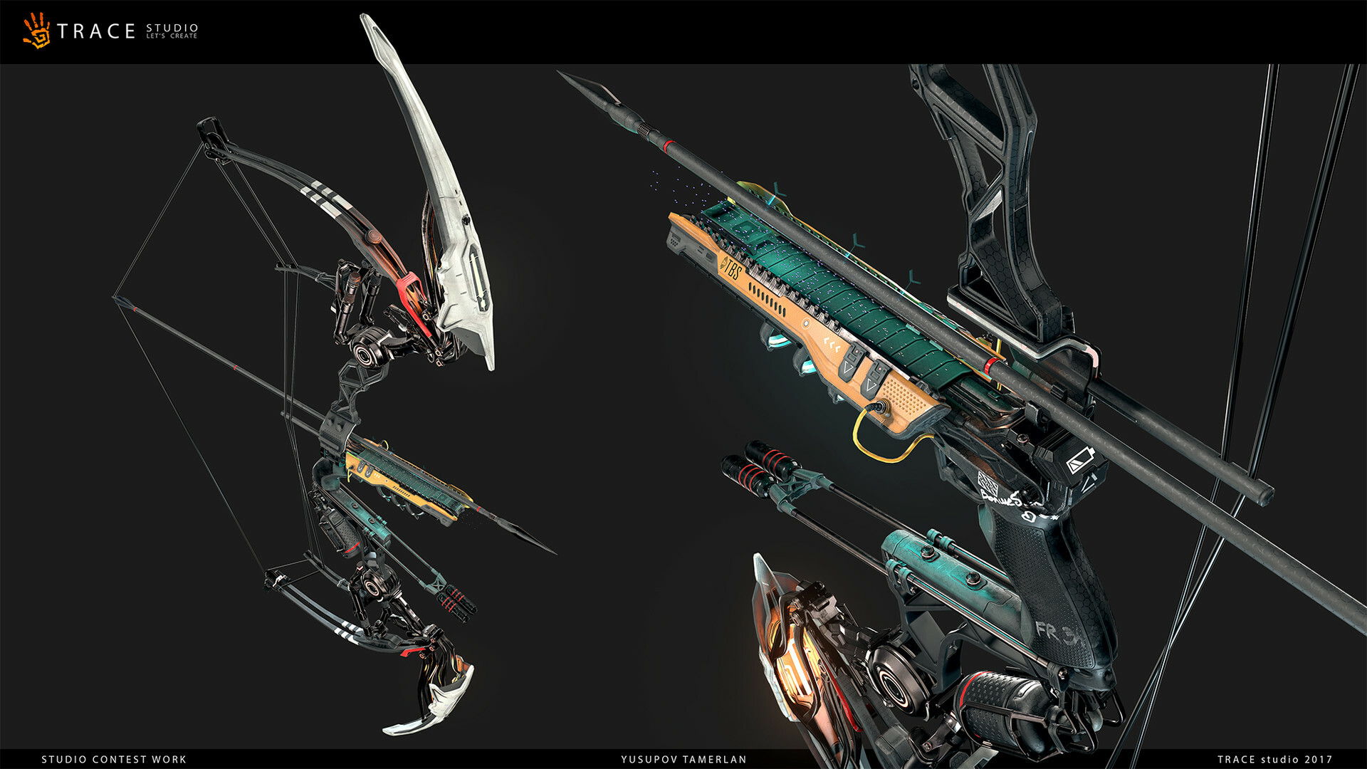 ArtStation - Sci-fi bow project for internal contest at Trace Studio