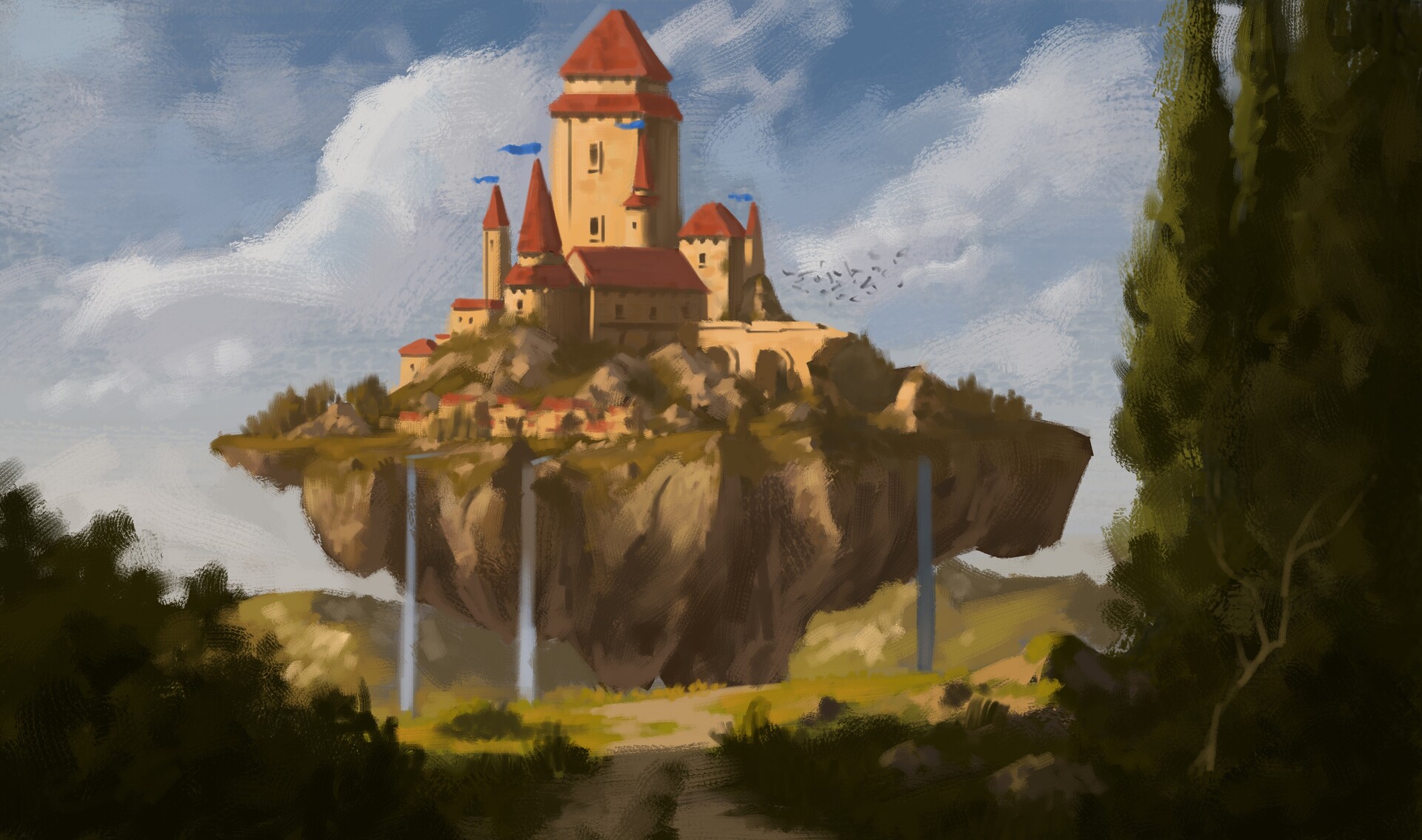 ArtStation - Floating island