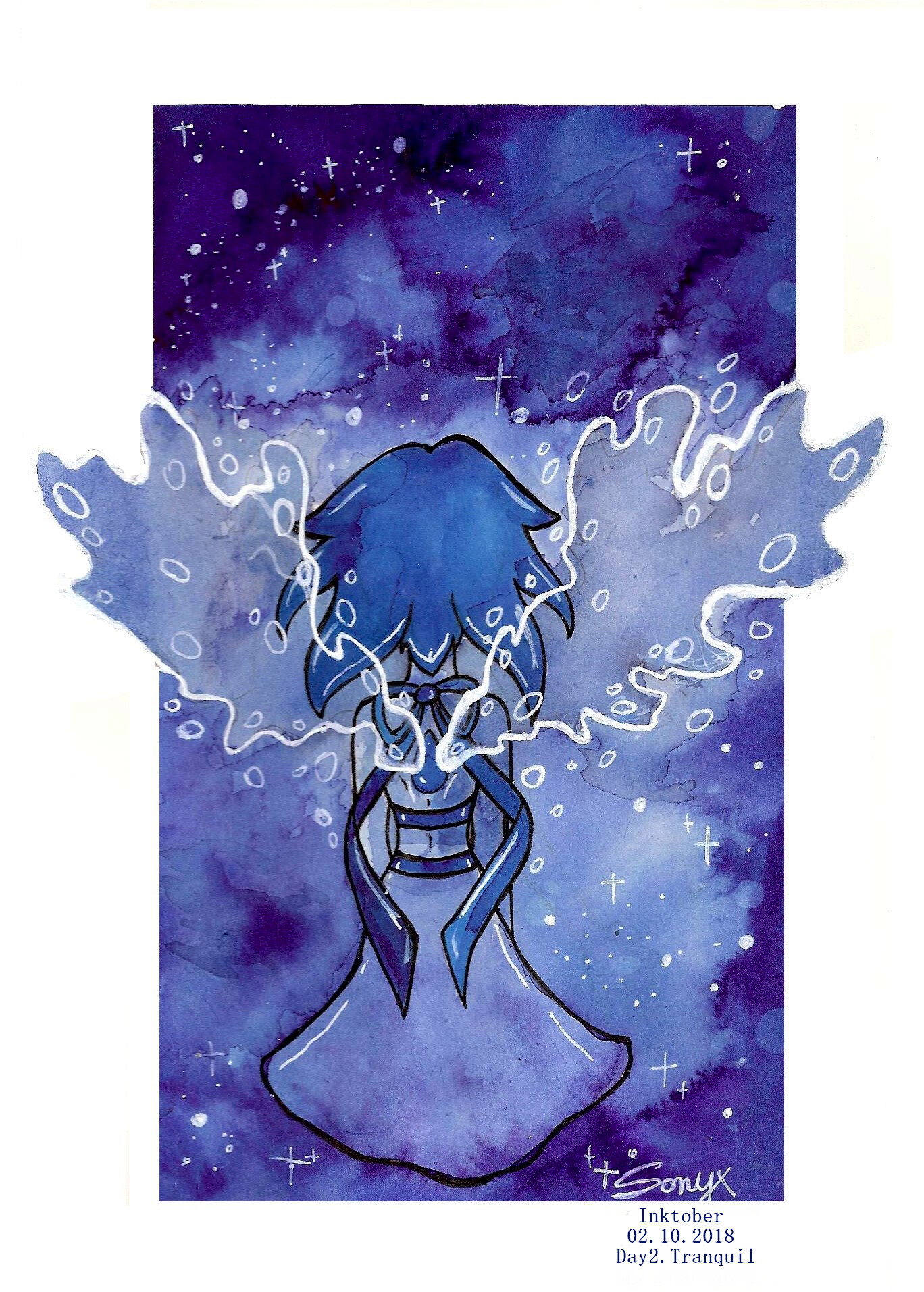 ArtStation - Inktober 2018-Tranquil (Lapis Lazuli)