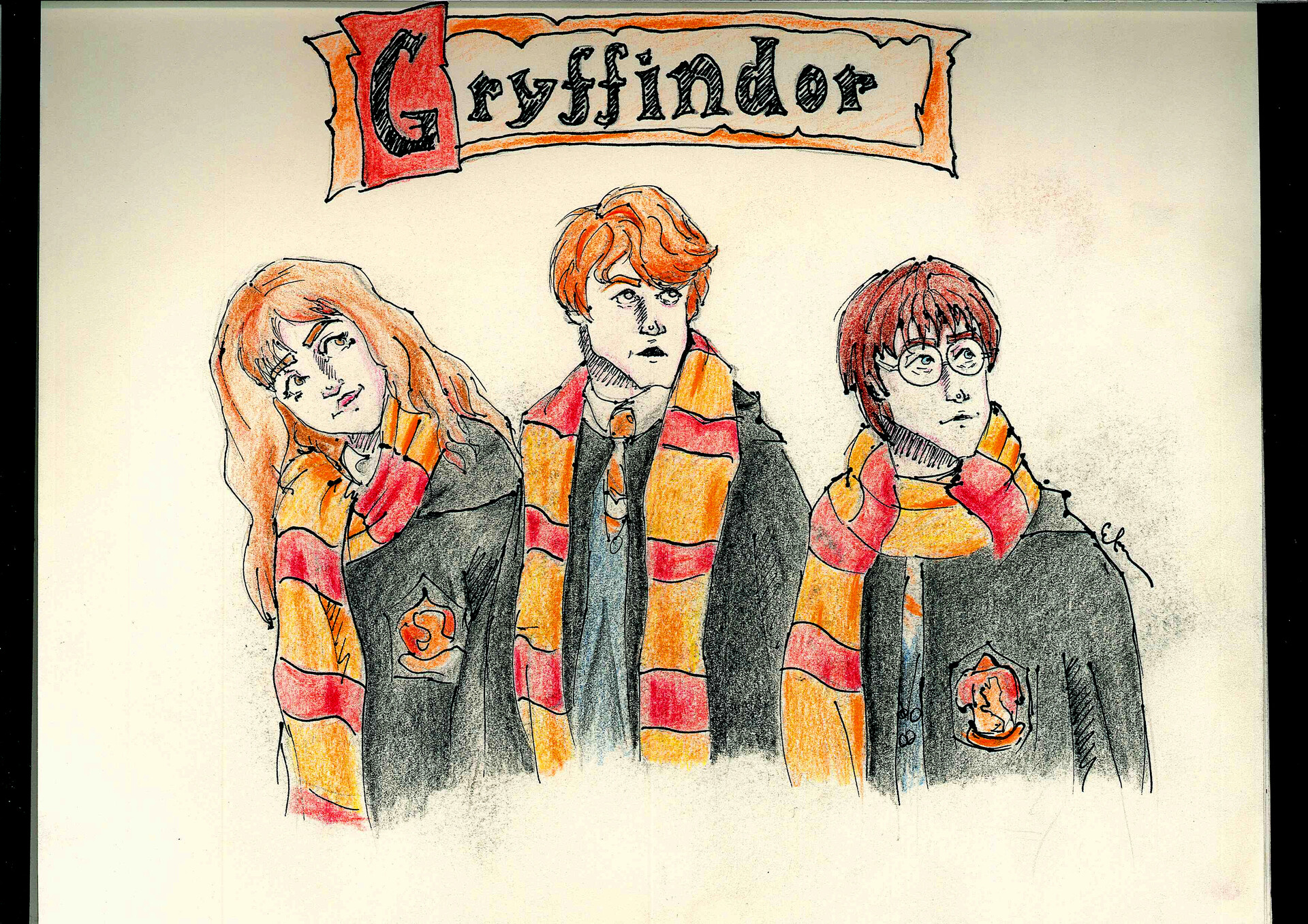 how to draw harry potter gryffindor