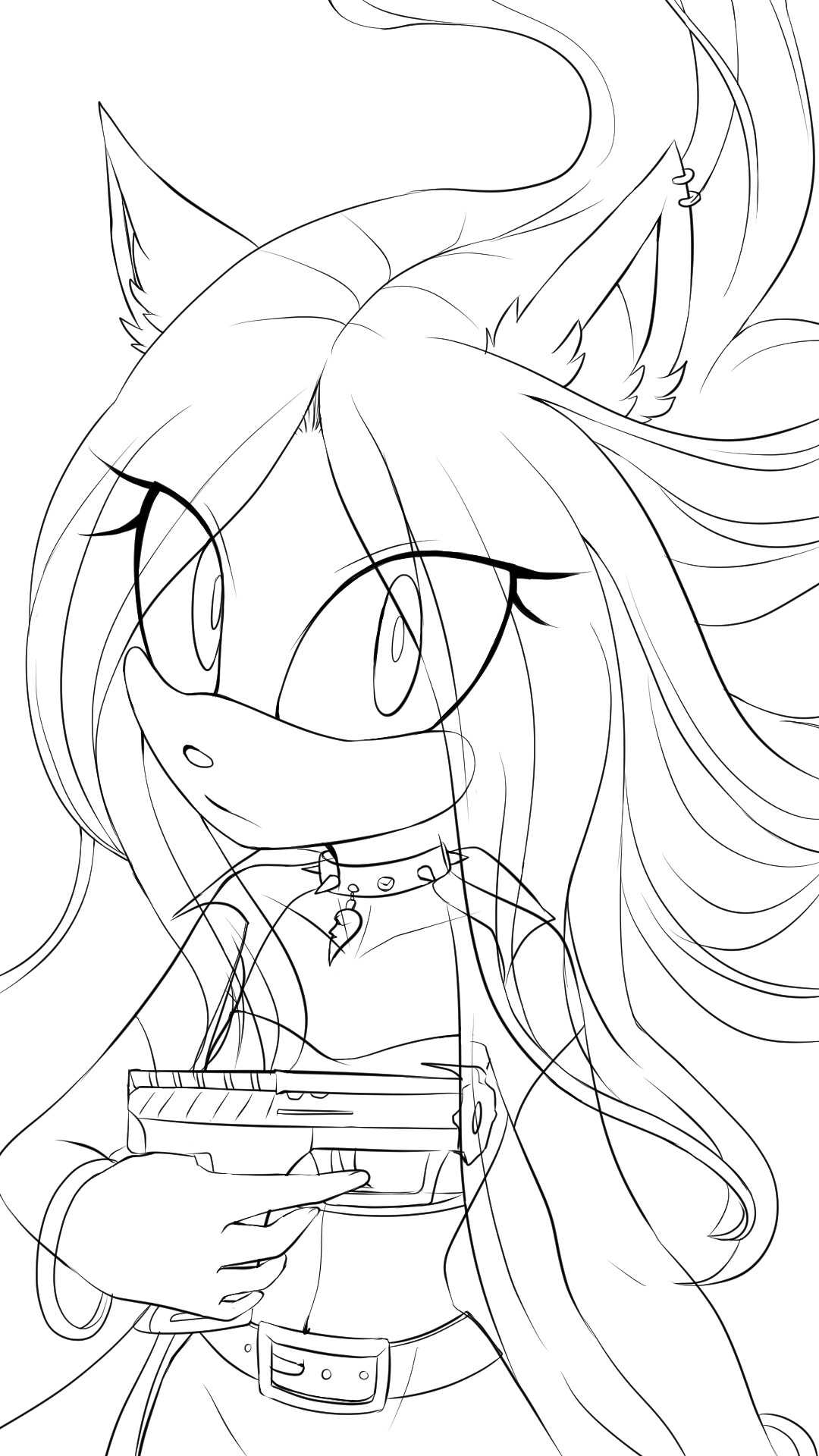 sonic coloring pages wolf