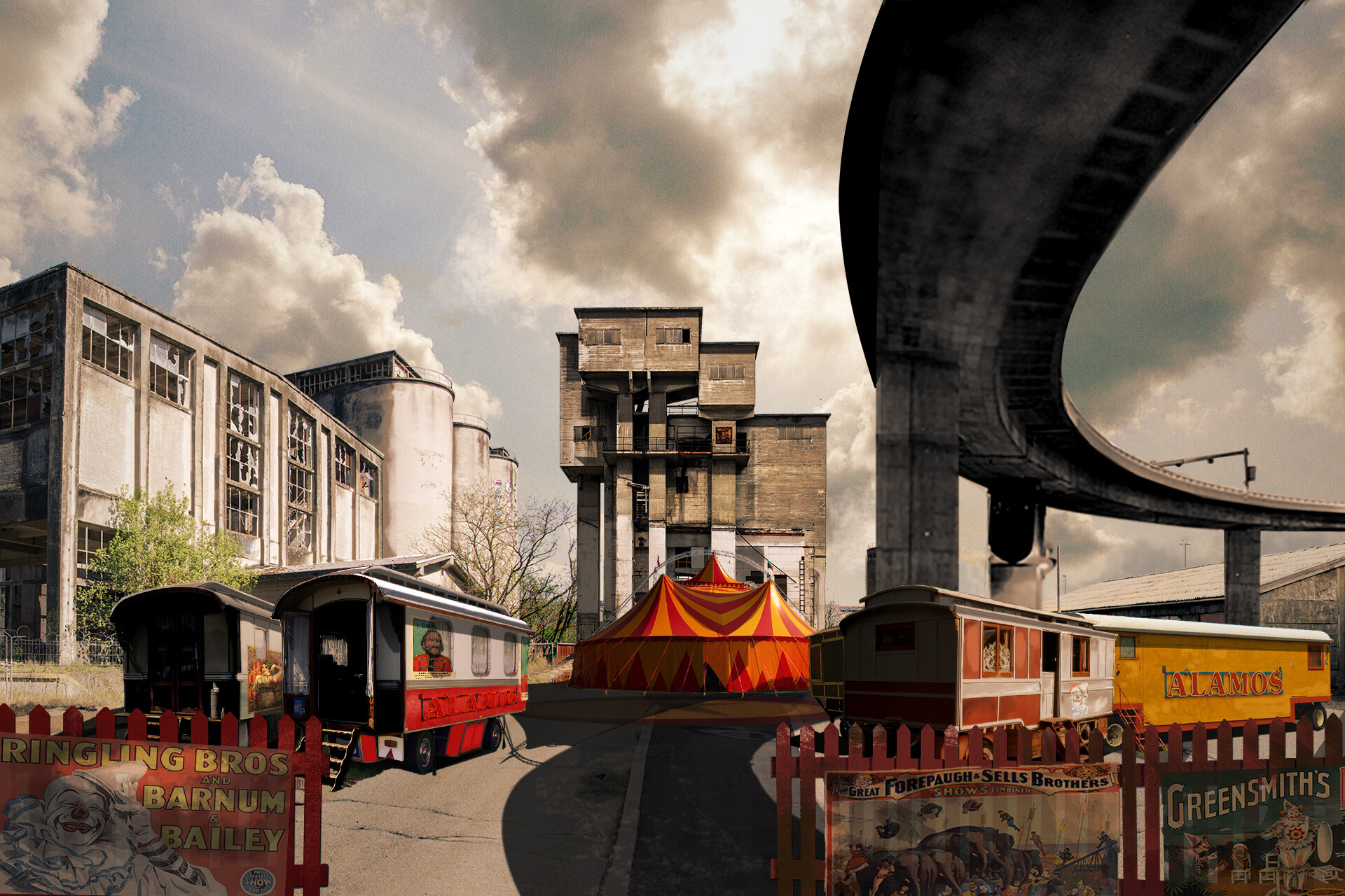 ArtStation - Future Circus Performance matte