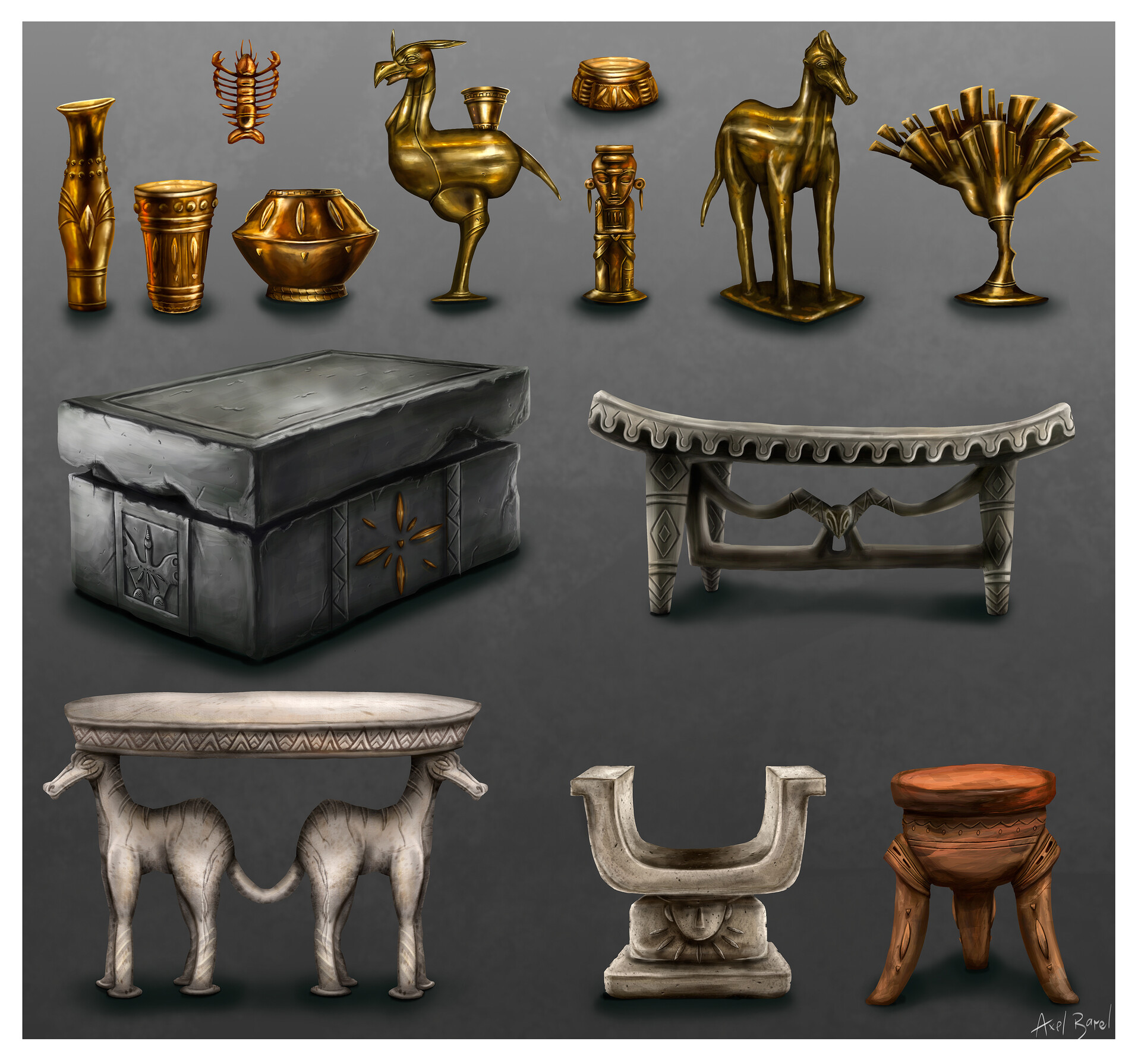 ArtStation - Props designs for personal project