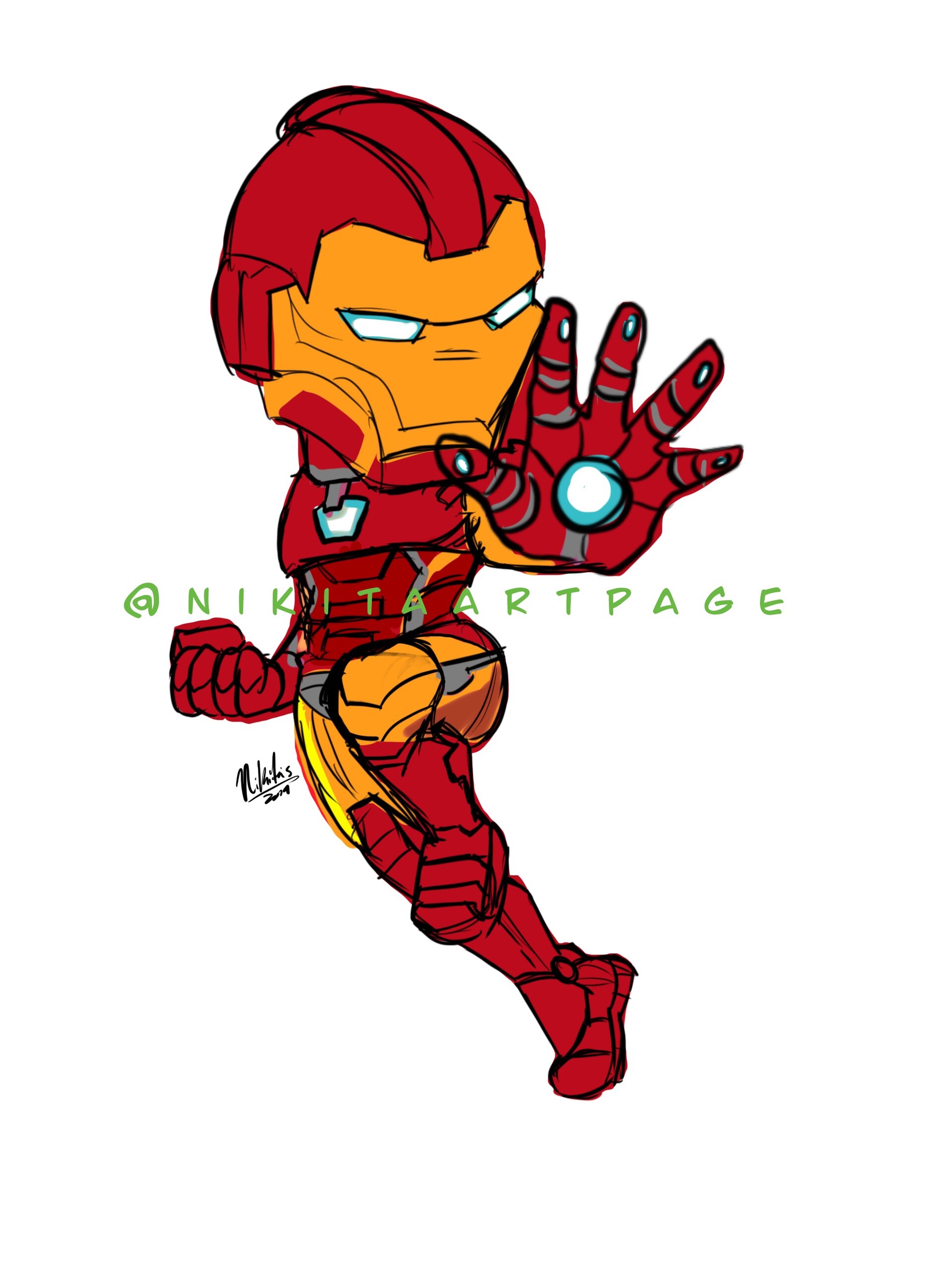 Ironman Cartoon Drawing