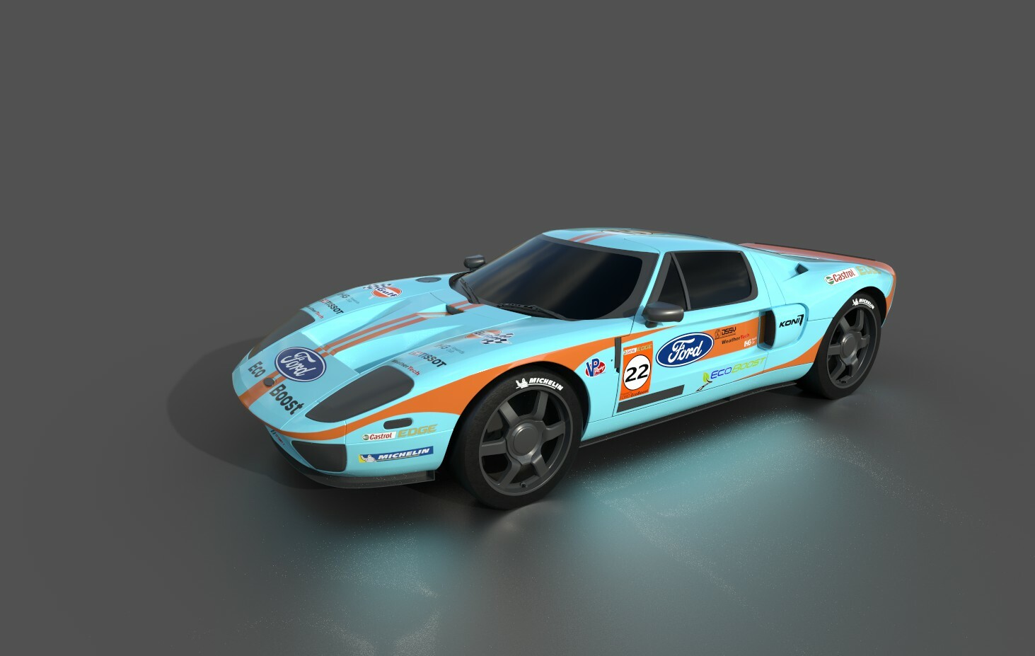 ArtStation - Plaint Design Ford GT-40 for site https://3dpaintdesign.com/