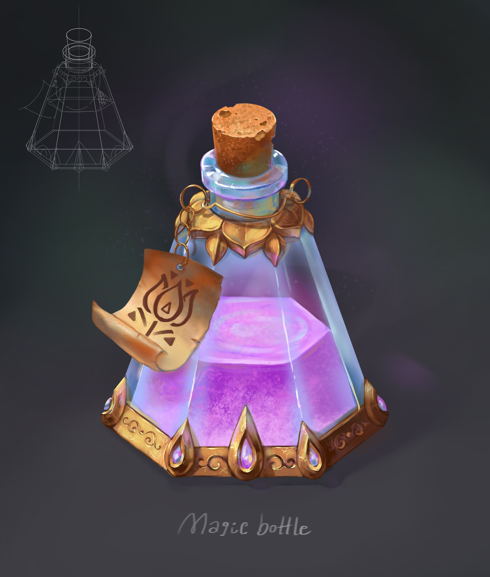 ArtStation - Magic elixir bottle.