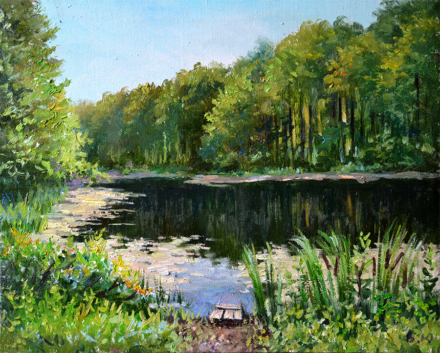 ArtStation - Pond in the forest