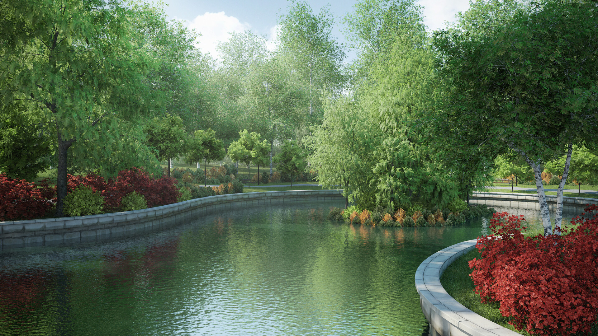 ArtStation - Park Scene