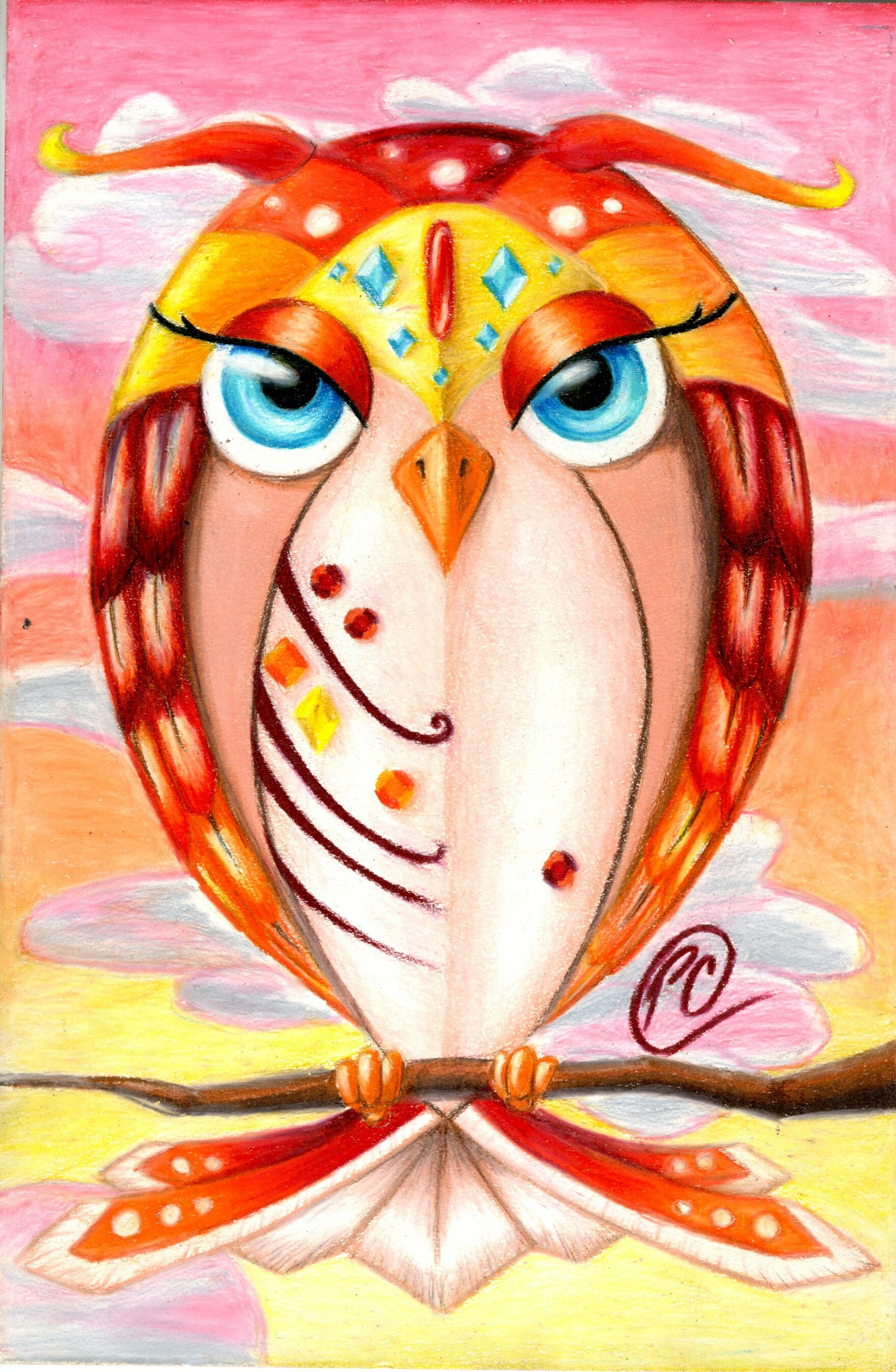 ArtStation - Sunset Owl