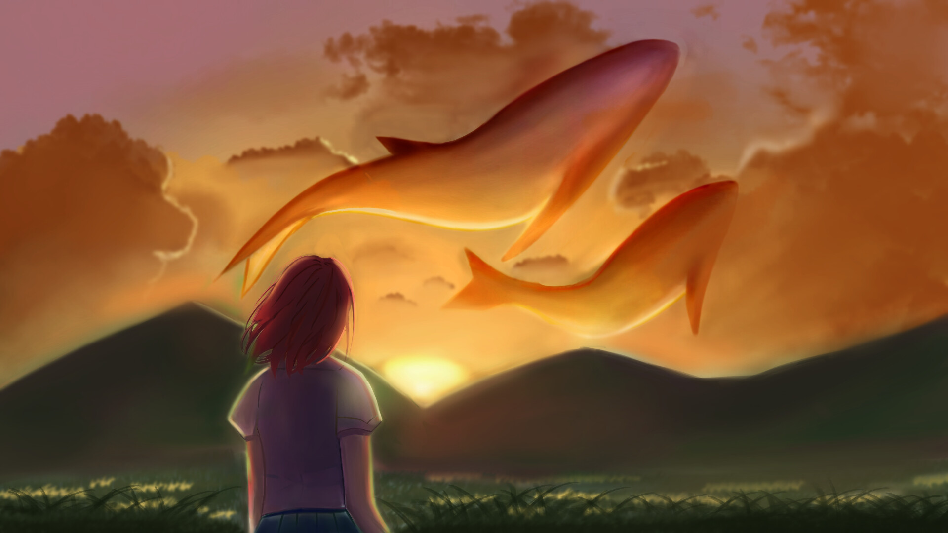 ArtStation - Orange whale