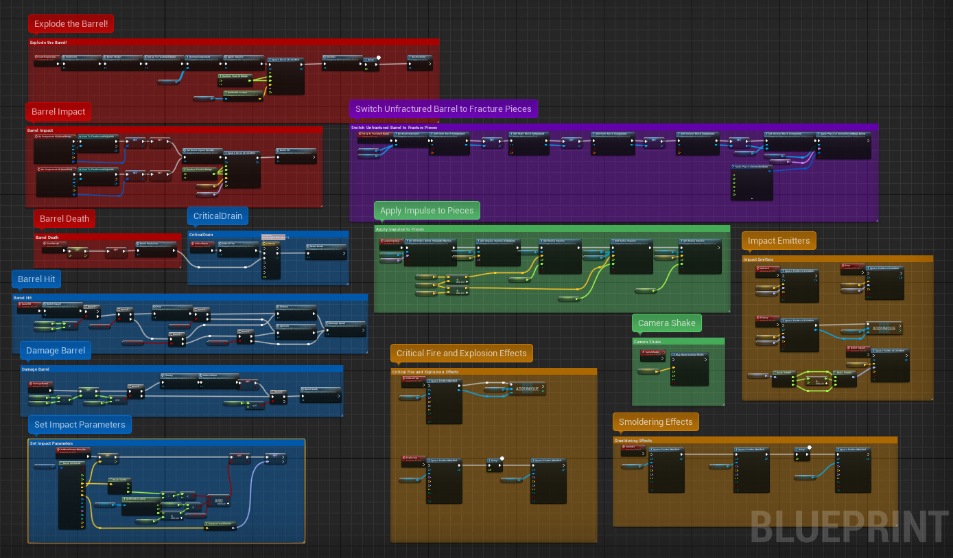 Matt Schaffter - Exploding Barrel Blueprint & Effects