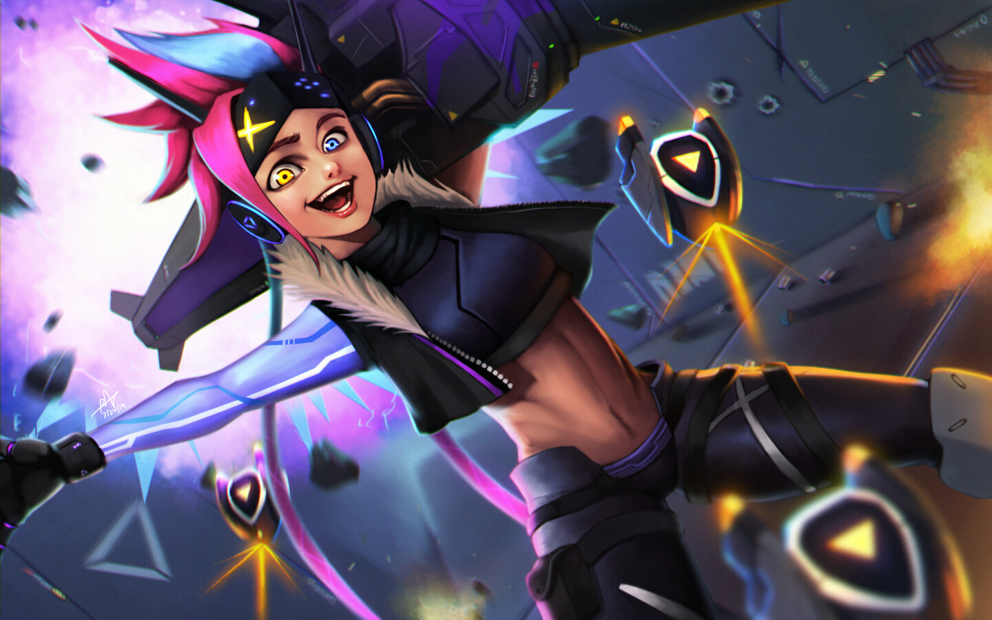 Raven Del mundo - League Of Legends Project Jinx Fanart