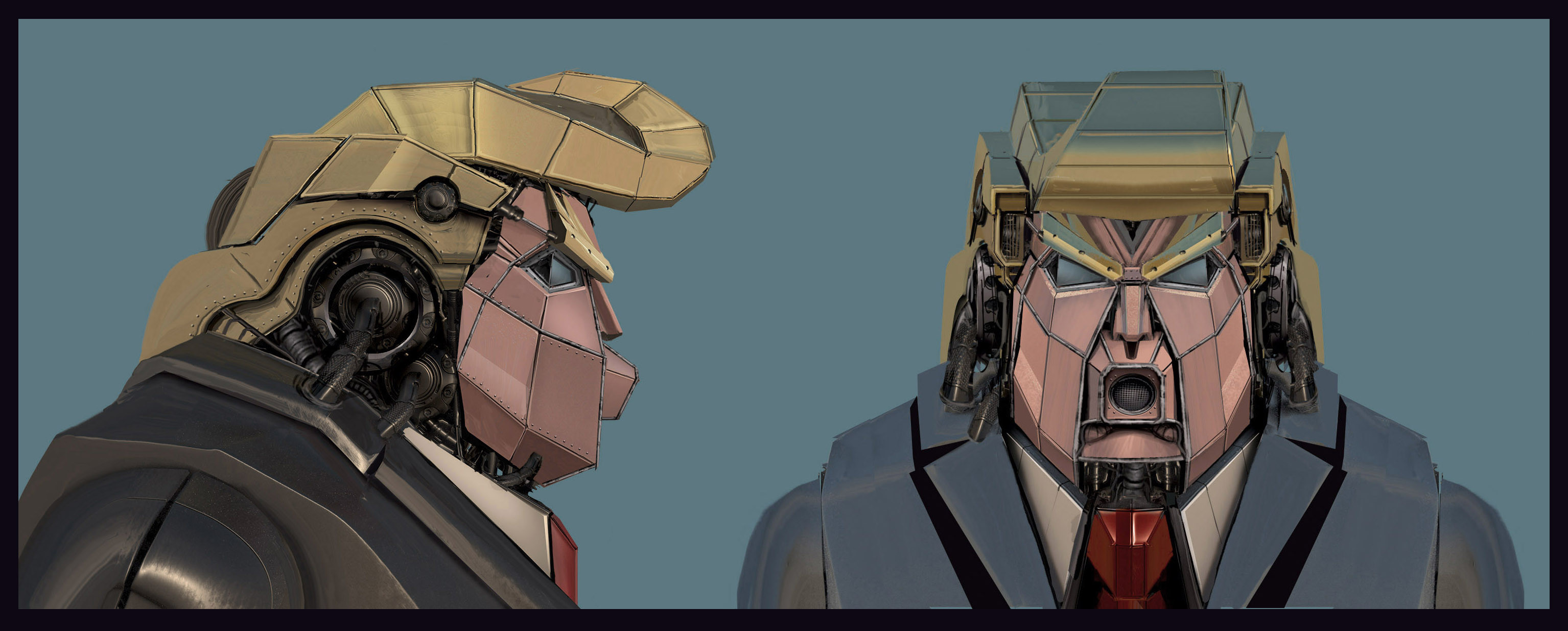 Santiago Vecino - Trump robot - concept art