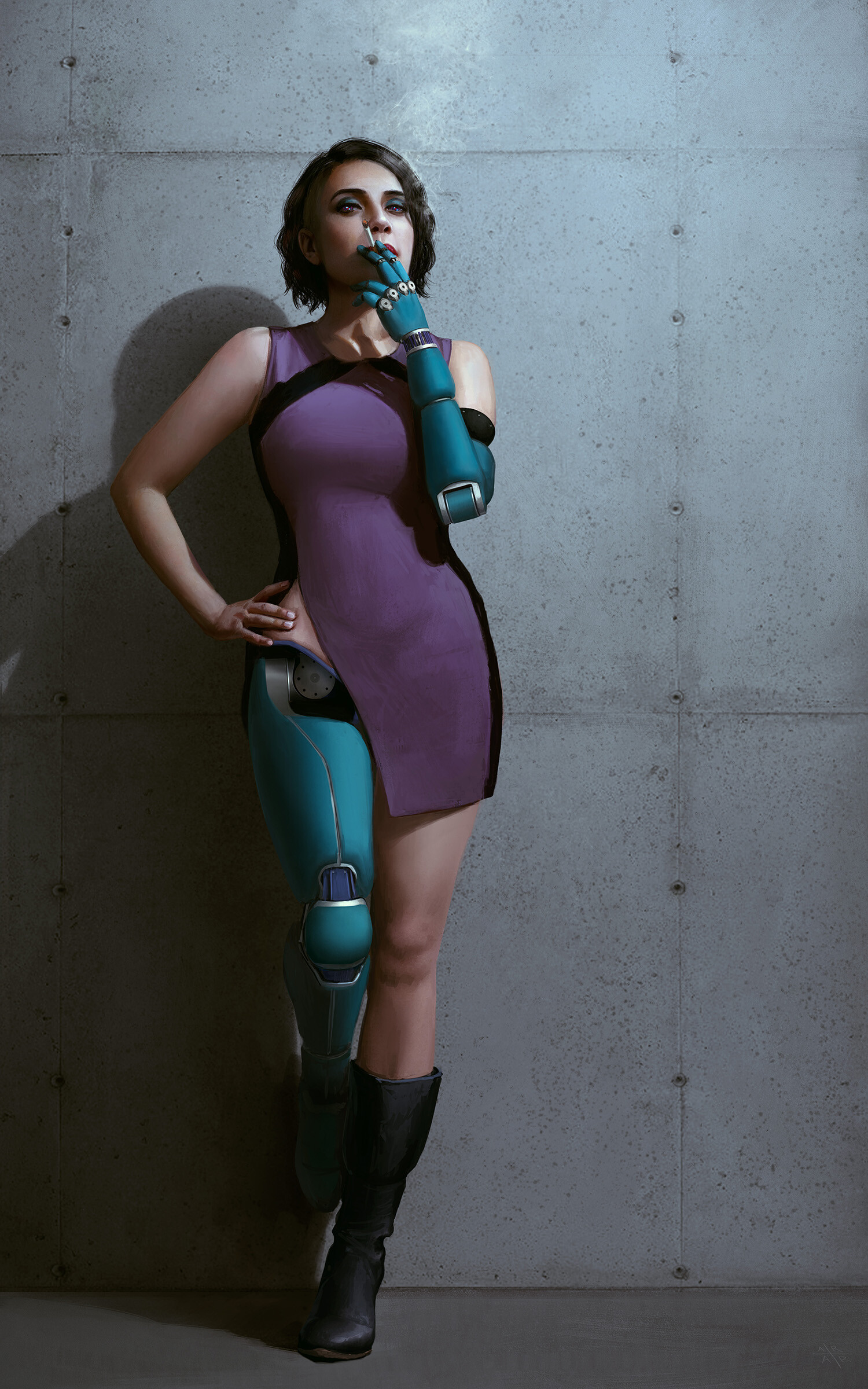 Ástor Alexander - Cyborg Leg Concept Art