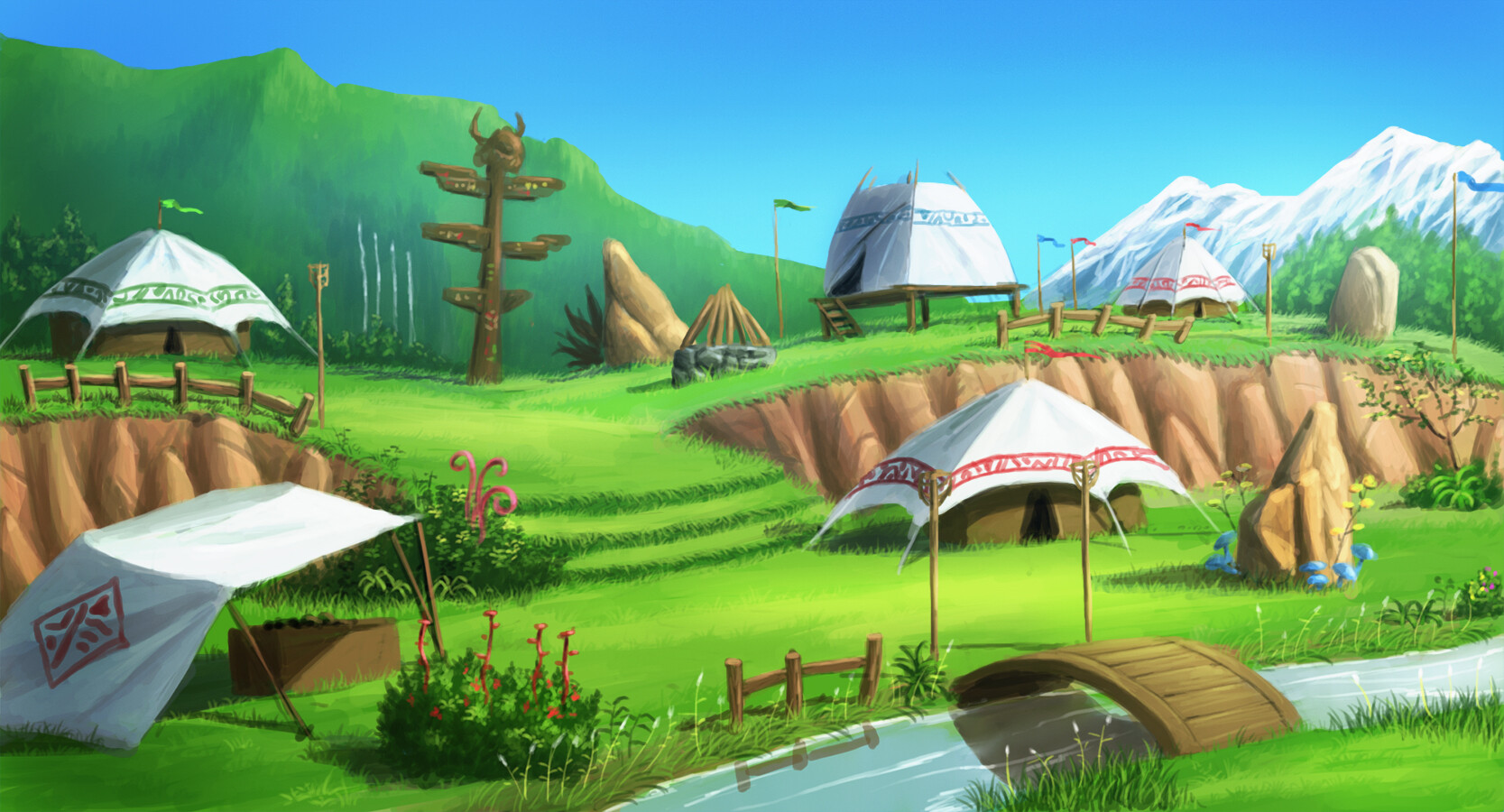 ArtStation - Camp Tribe