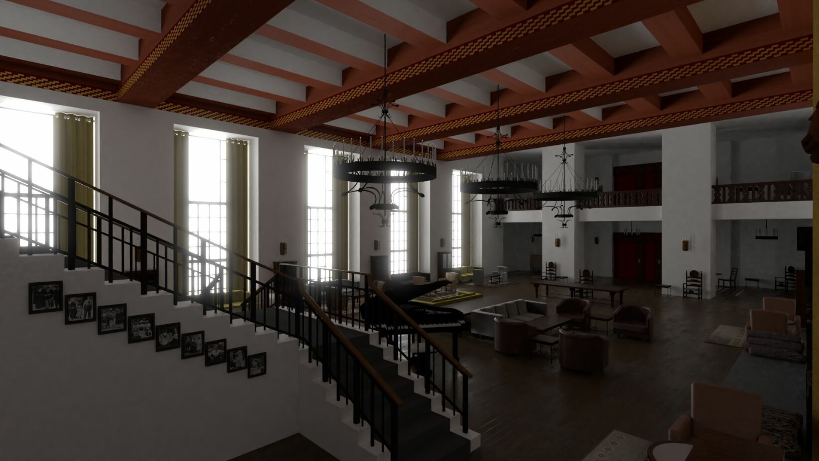 ArtStation - Overlook hotel "Colorado Lounge" Blender 3D., Dacian Falx