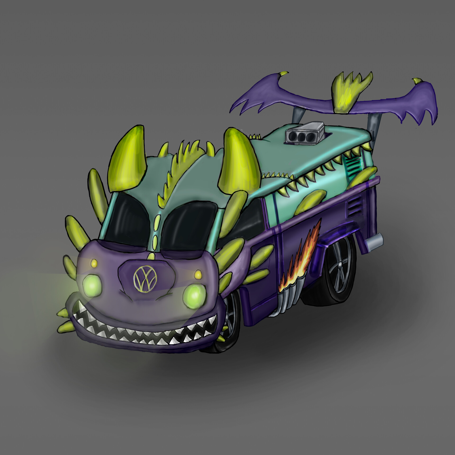 ArtStation - Cartoon monstervan concept