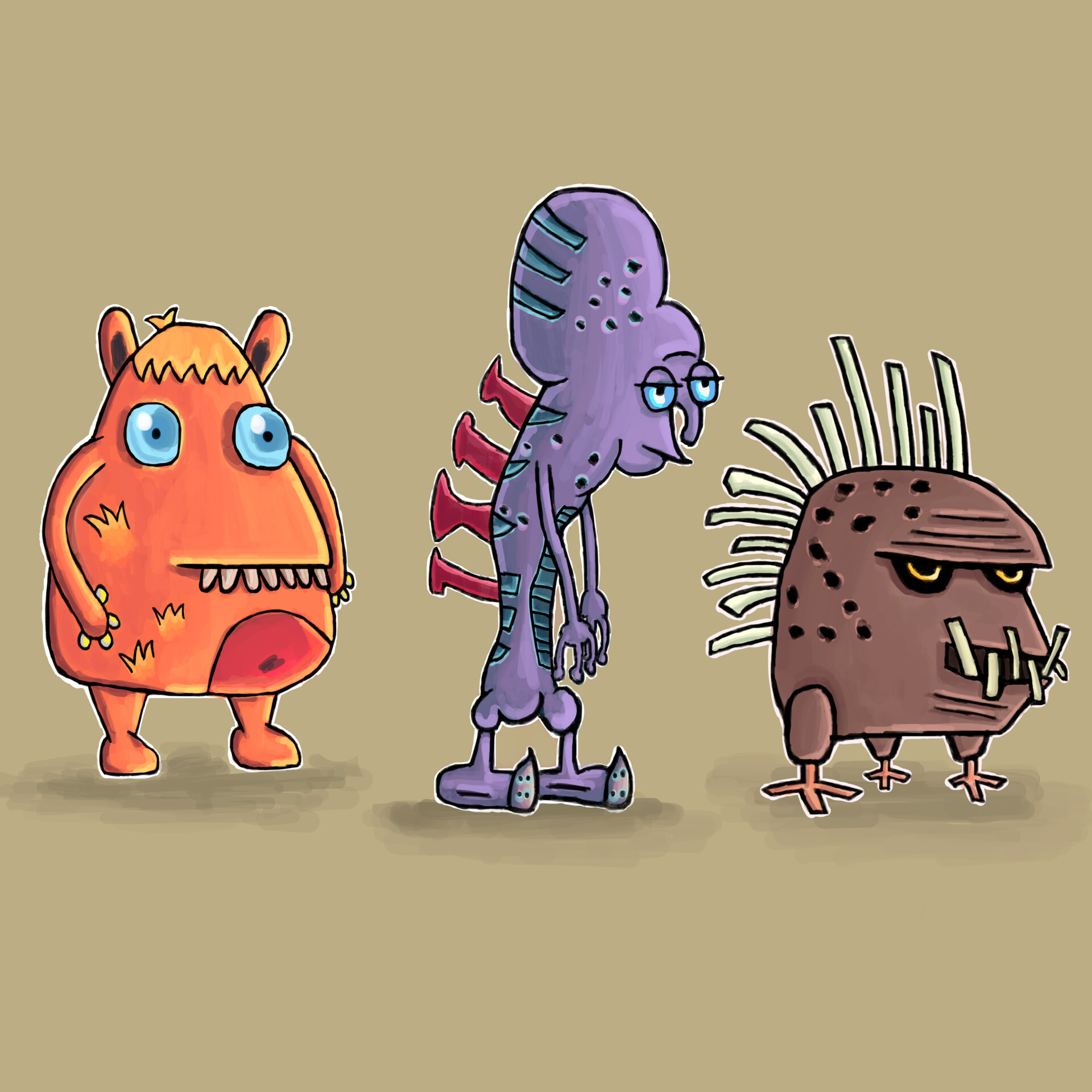 ArtStation - Cartoon monsters