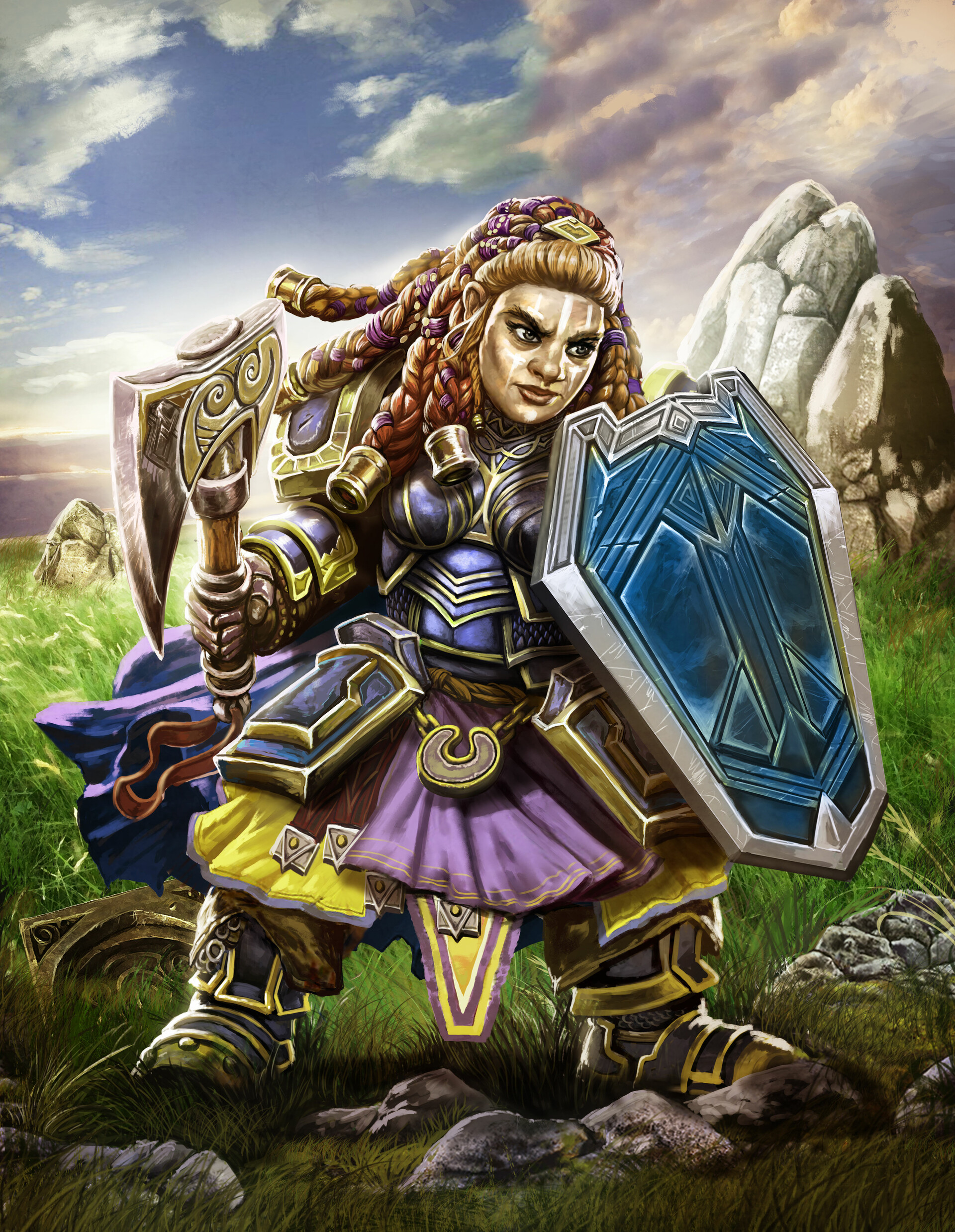ArtStation - Dwarf female Warrior concept art
