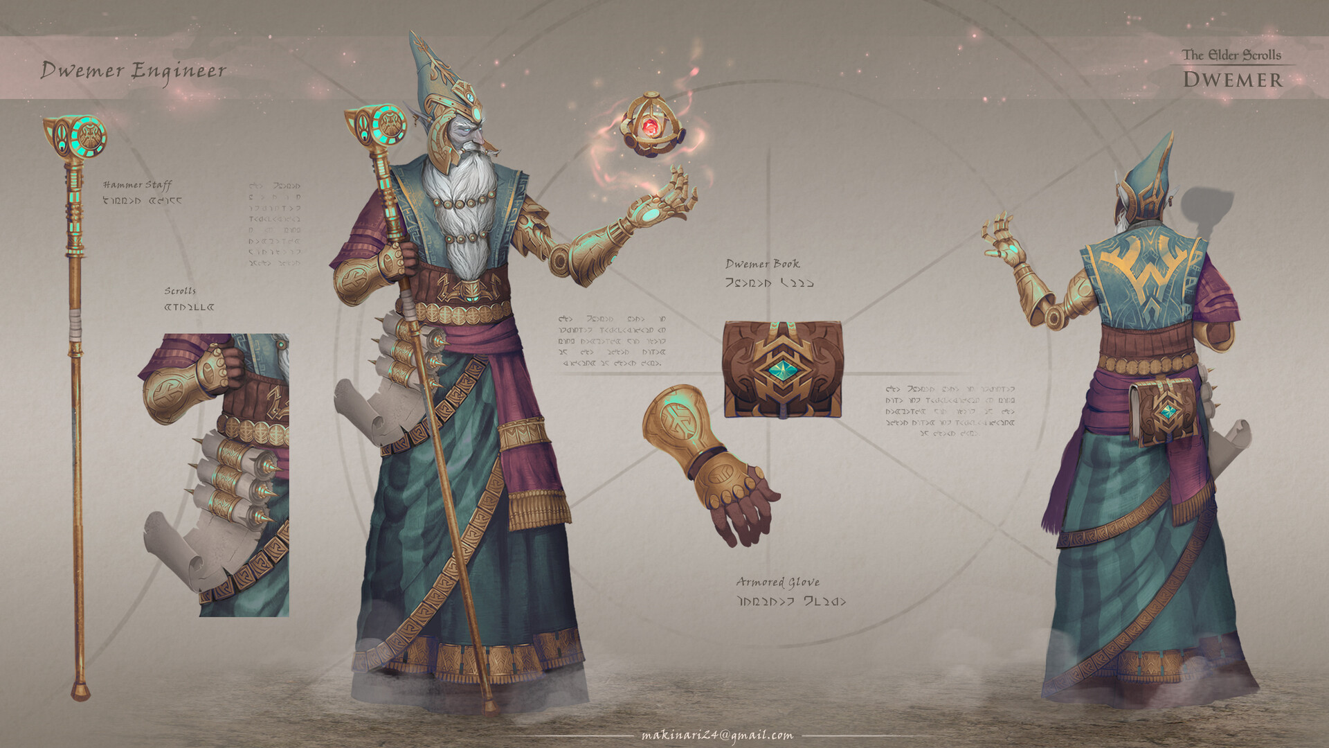 Mary Pronina (Makinari) - Dwemer Engineer Concept Art