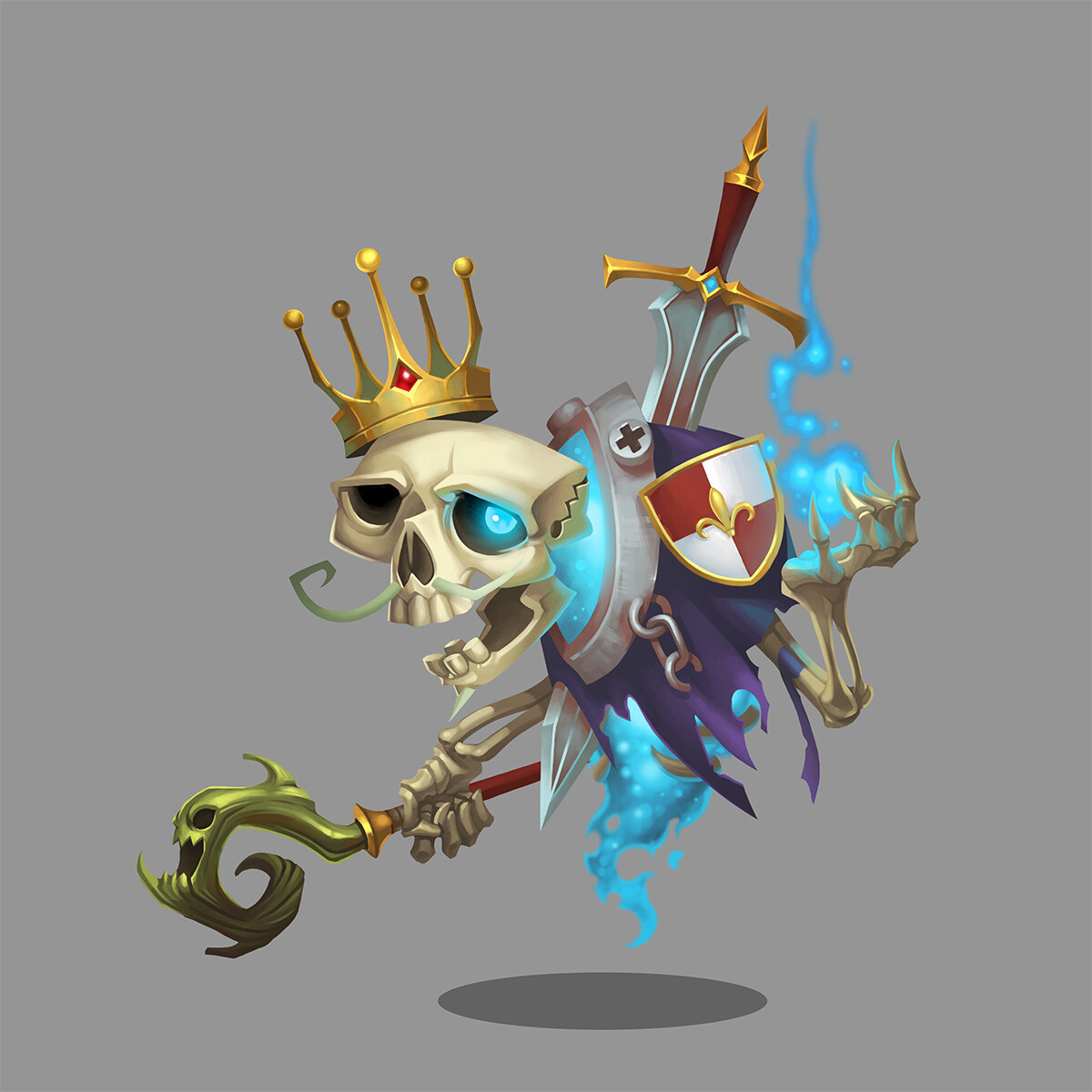 ArtStation - be cursed skeleton king02