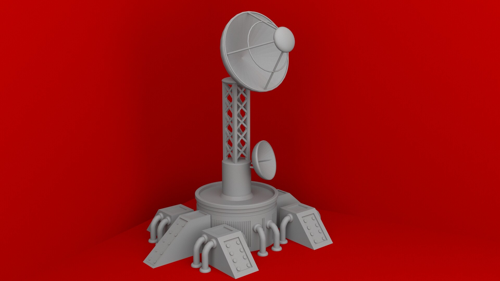 ArtStation - Red Alert Radar Tower Model