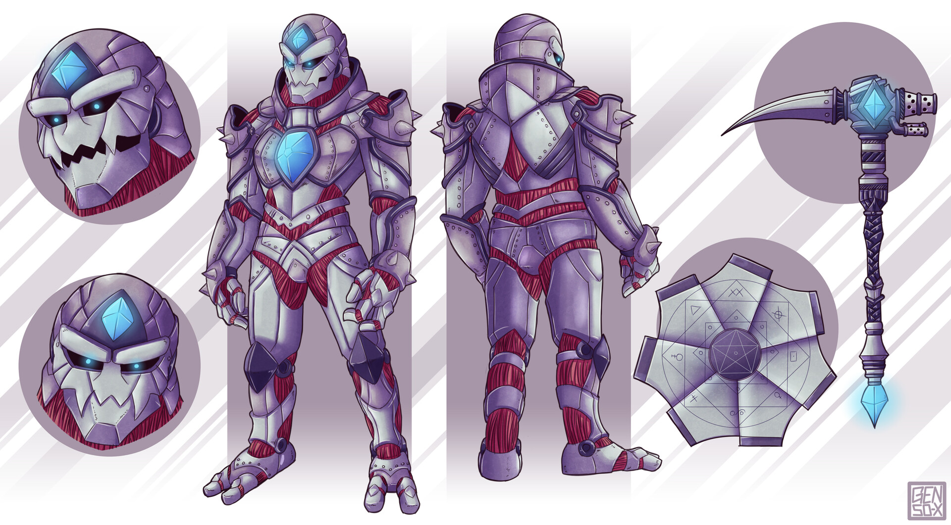 ArtStation - Warforged - DD Character Sheet Commission