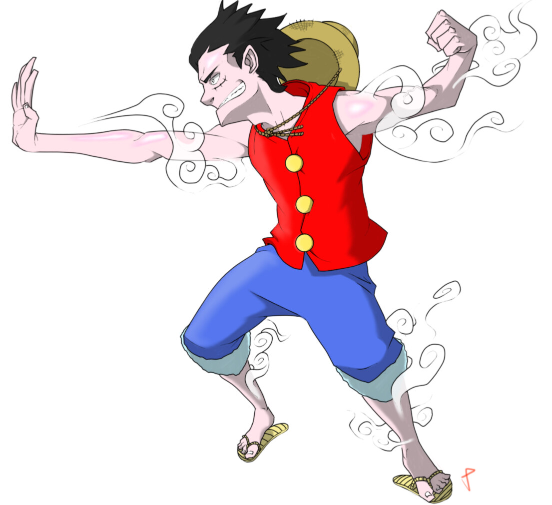 ArtStation - Luffy jet pistol fan art