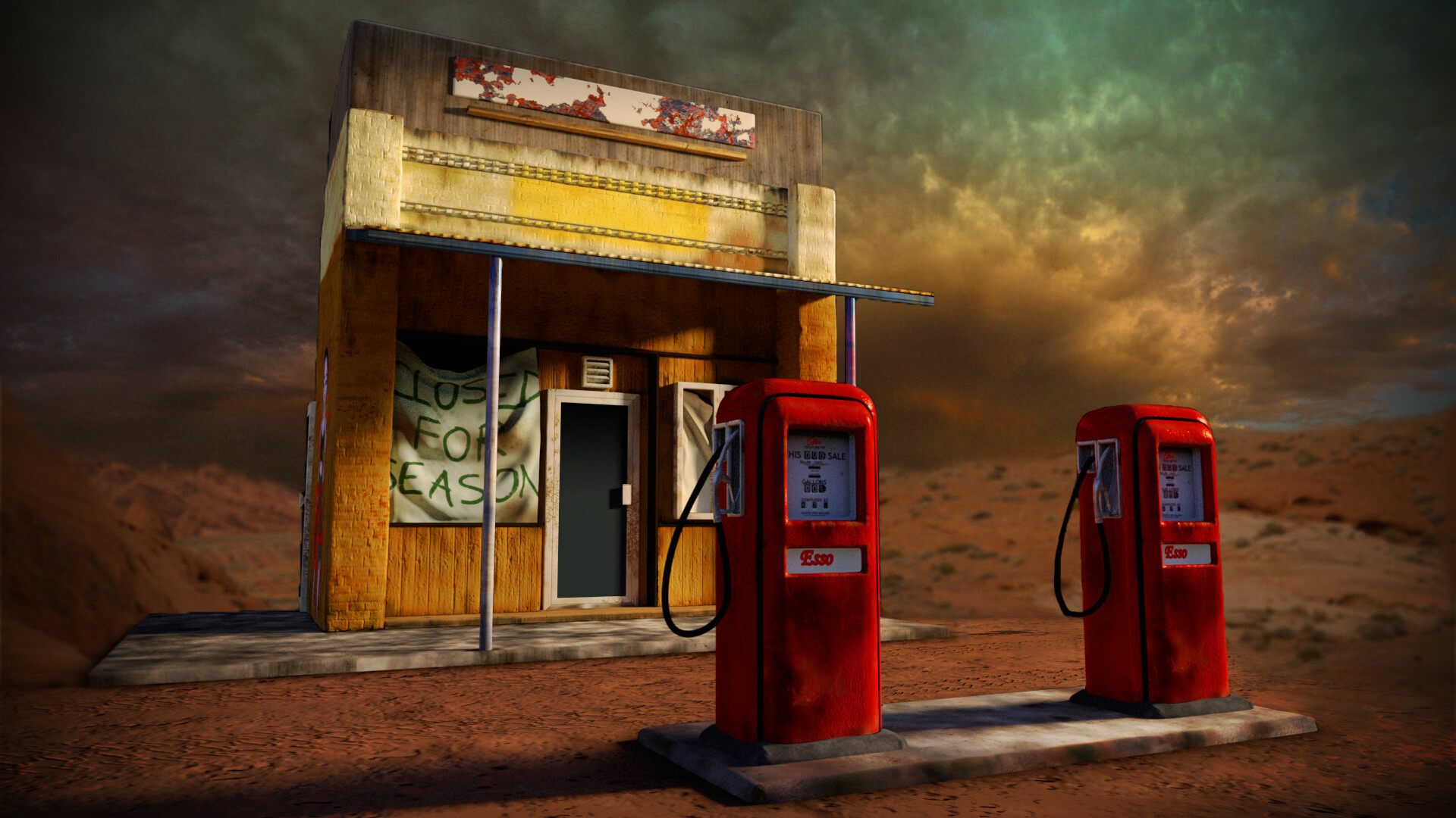 ArtStation - Gas Station
