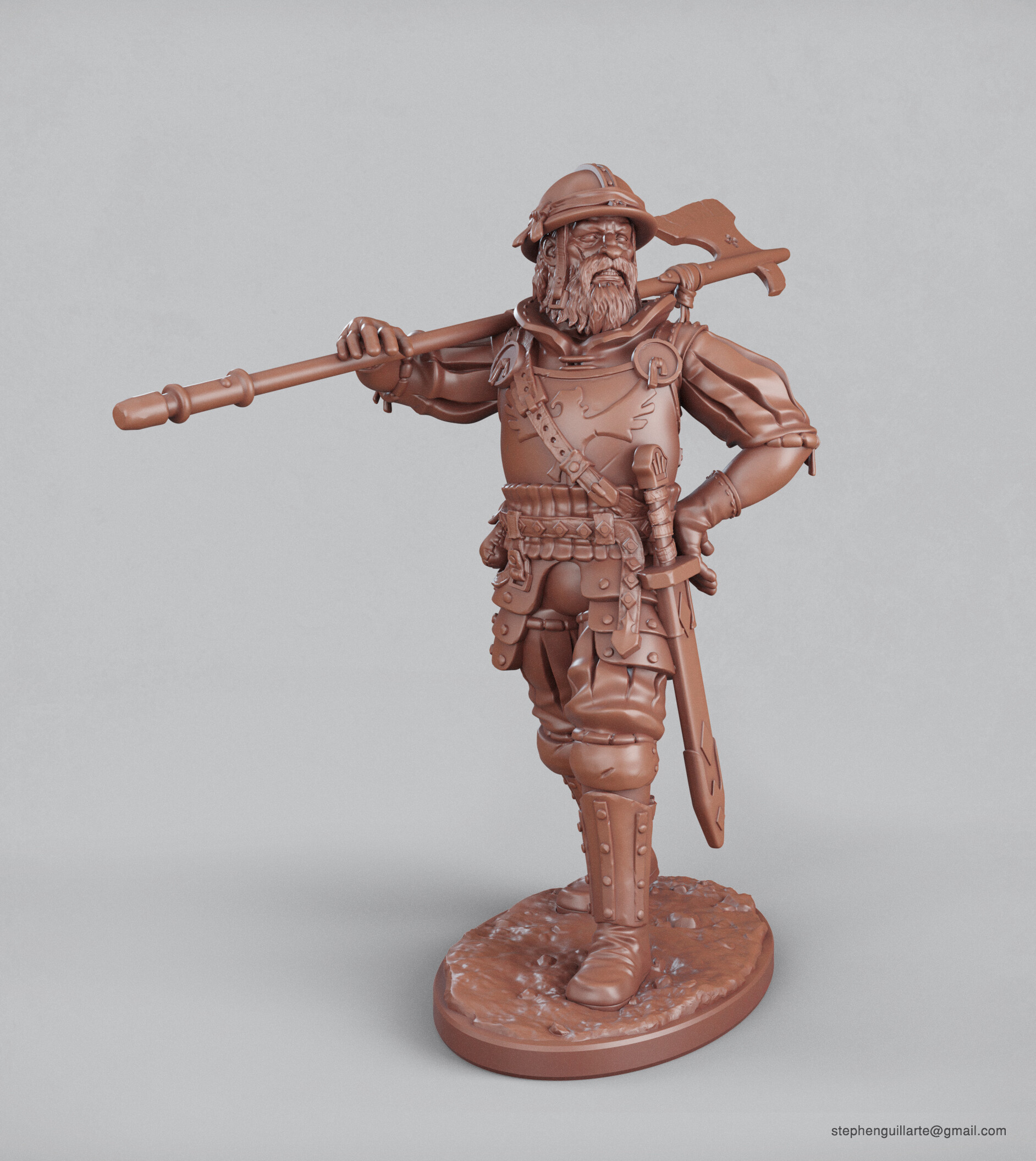 ArtStation - Captain of Guards miniature