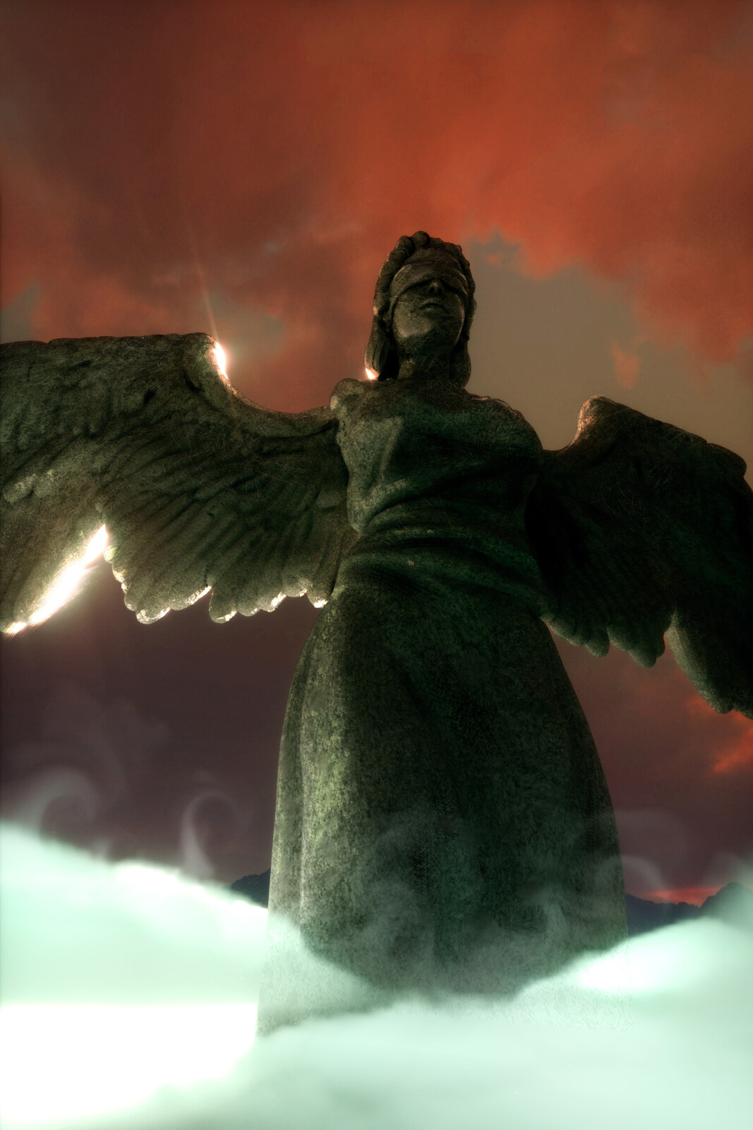 Luca Malisan - Red weeping goddess - Creature in Dragonero series