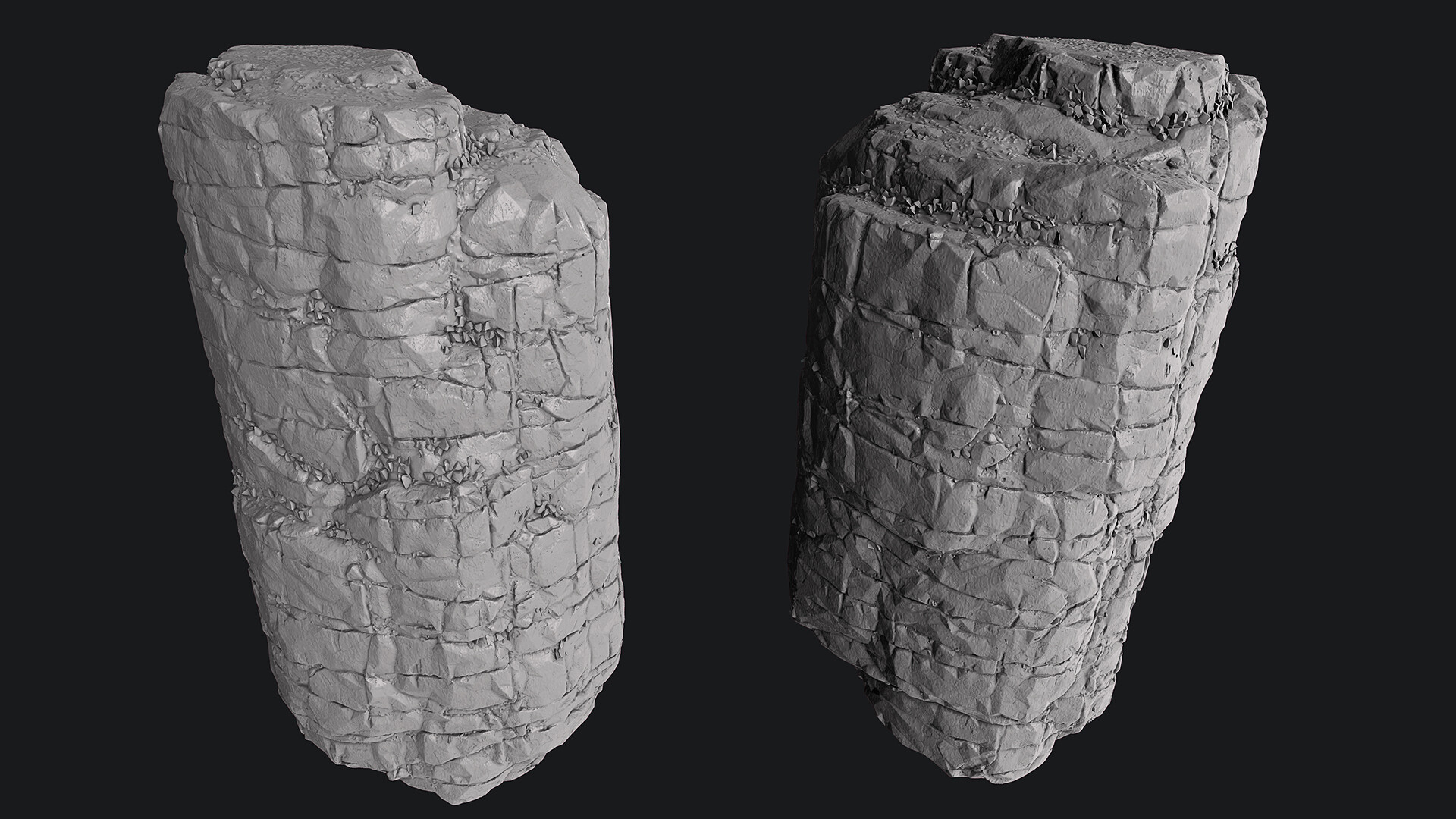 Thomas Carter - Procedural Cliff Pieces - Houdini