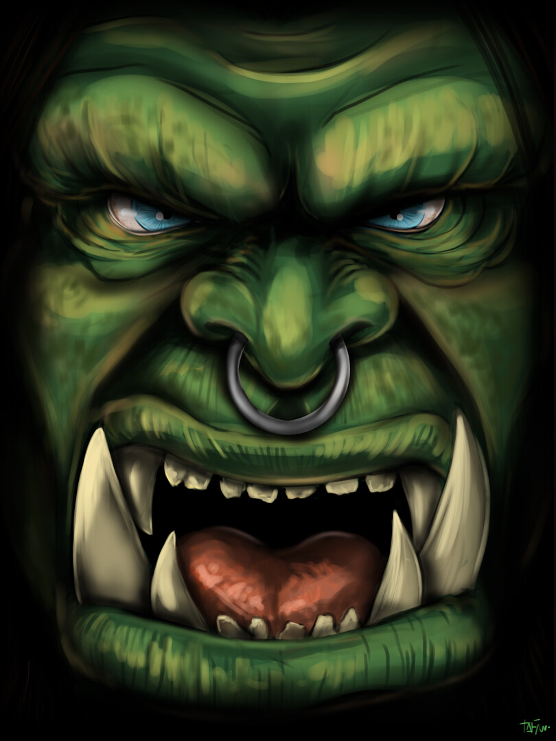 ArtStation - Thrall Portrait Fanart - wow ;)