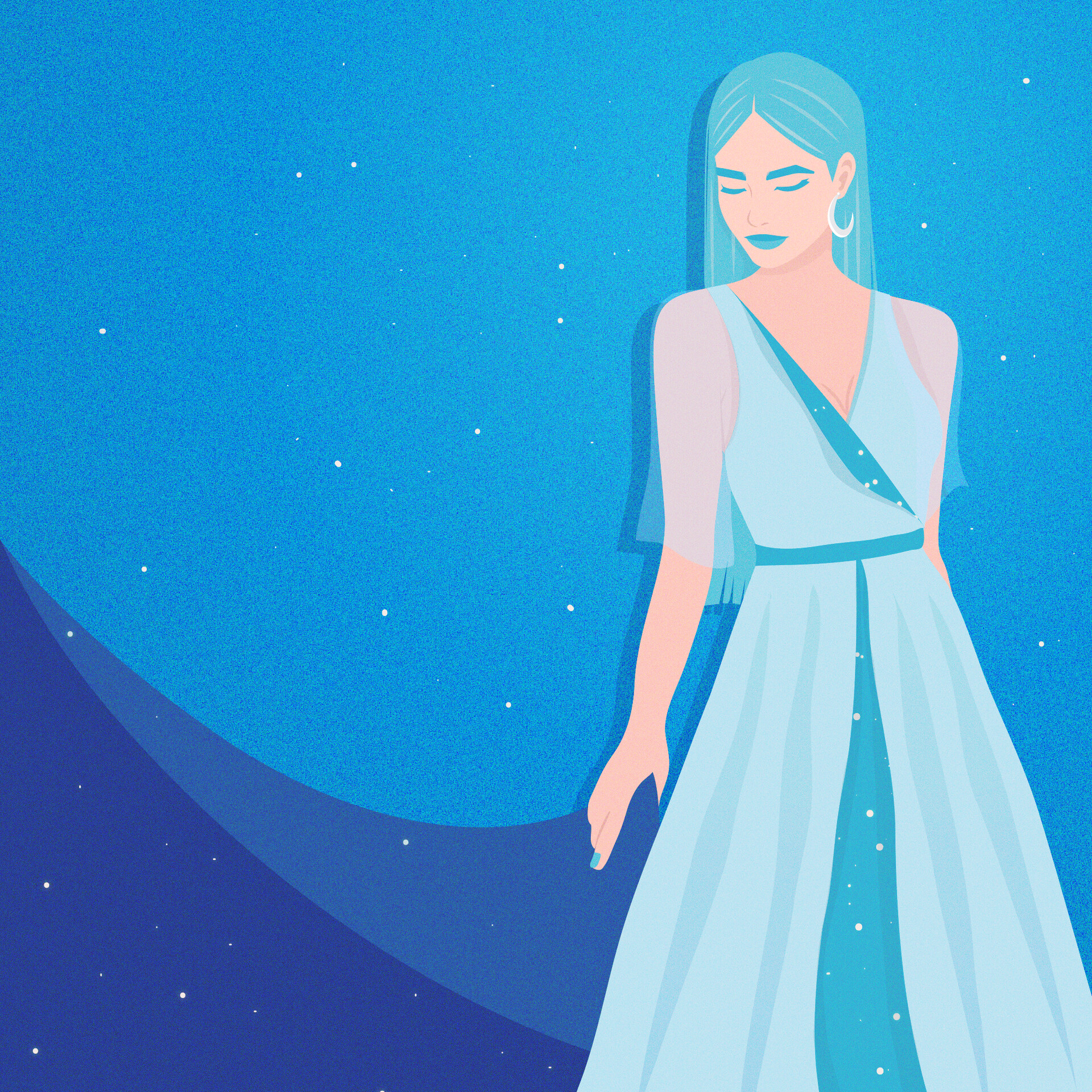 ArtStation - Moon turning the night on