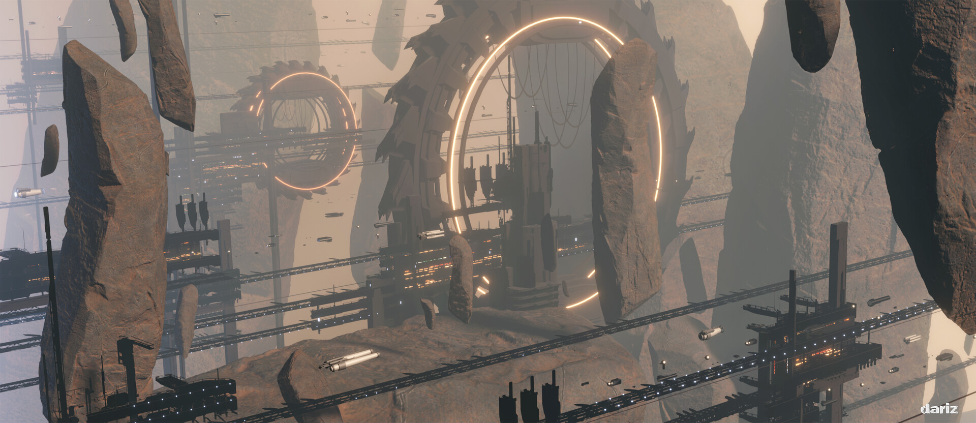 ArtStation - Asteroid Mining Field