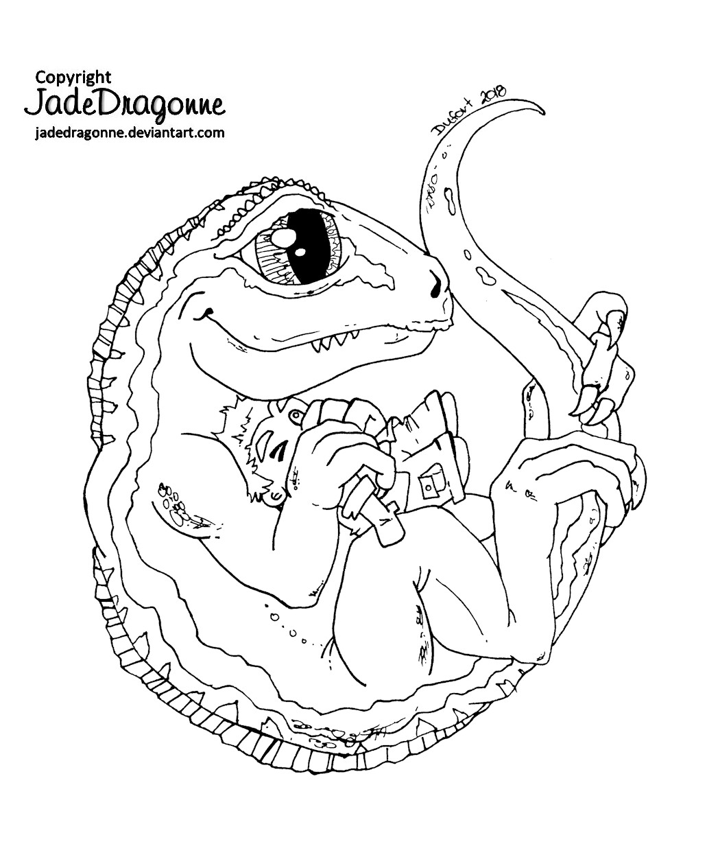 baby blue raptor coloring pages