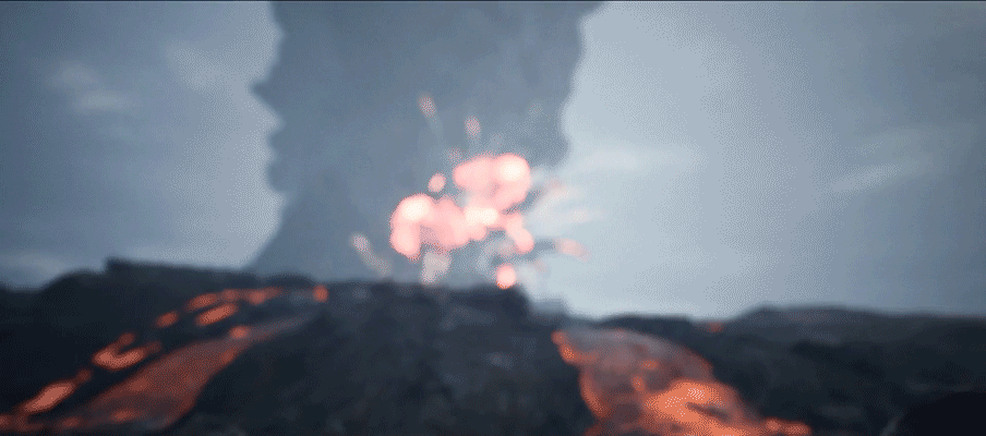 volcano animation after effects