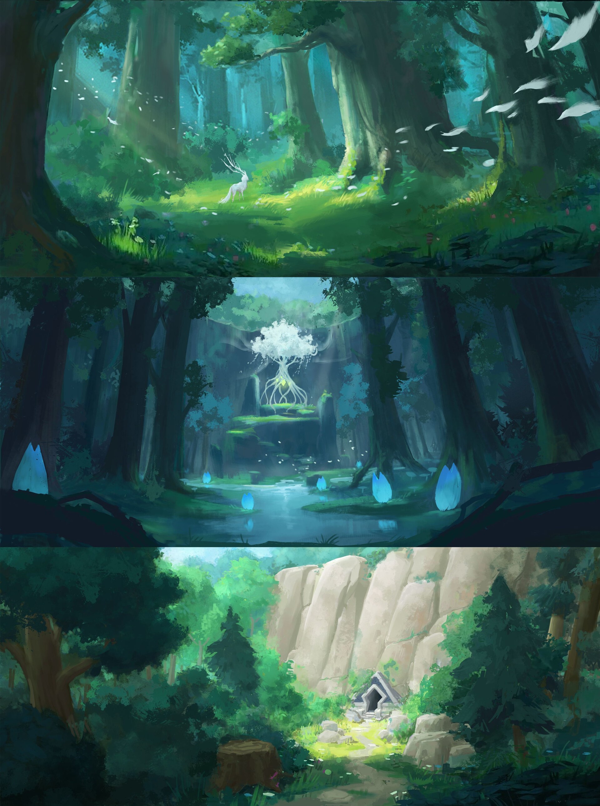 magic forest concept art