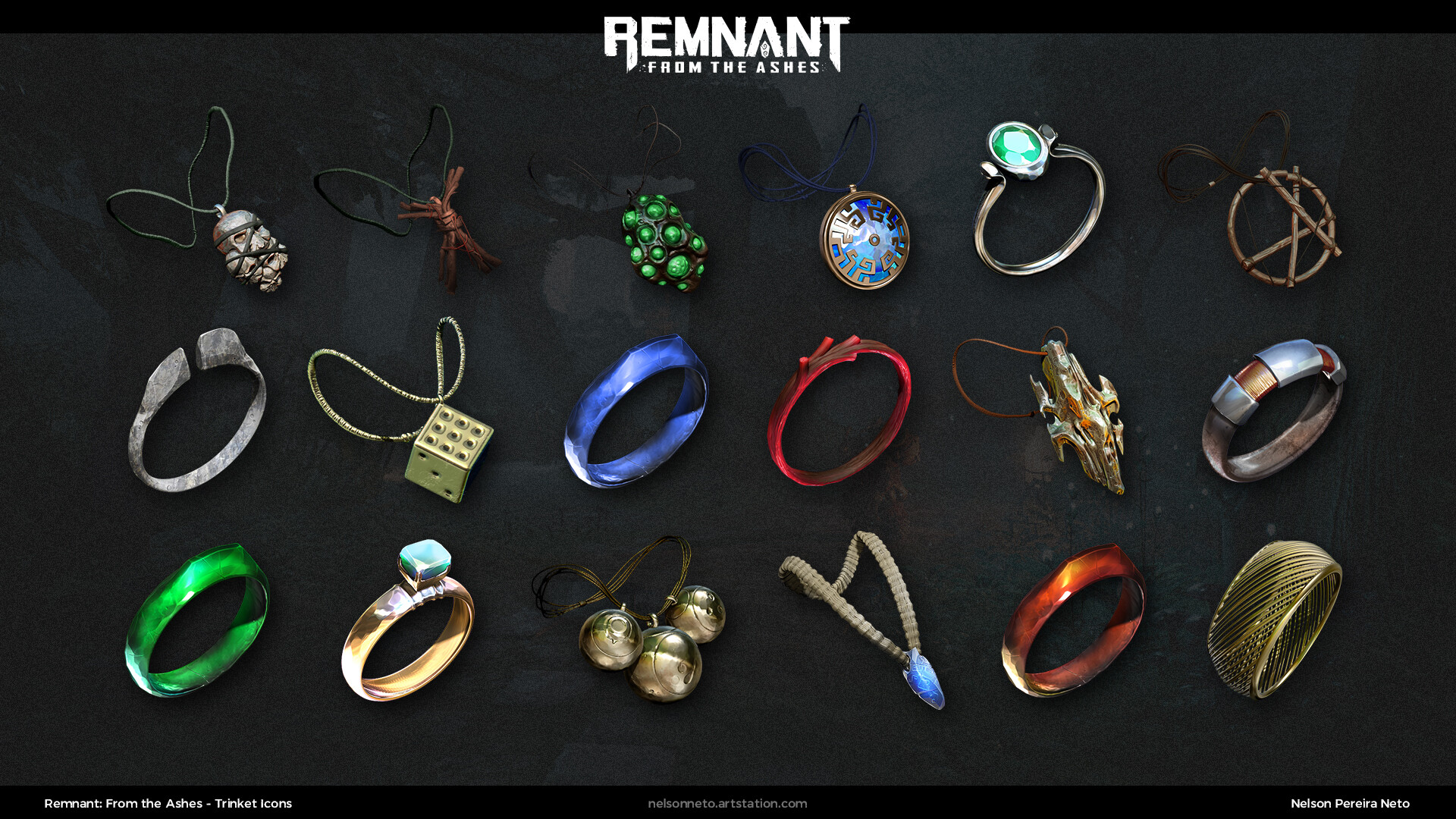 Nelson Neto - Remnant From the Ashes - 3D Trinket Icons